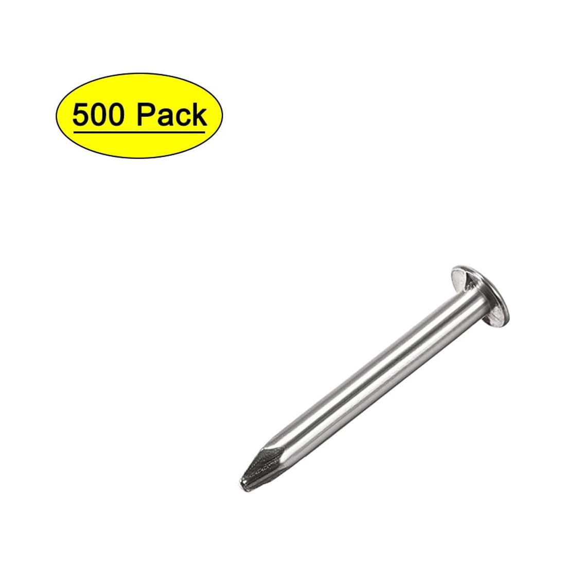 Uxcell Tiny Nails Carbon Steel Nickel Plated 1.4x13mm/0.06"x0.51" 500 ...
