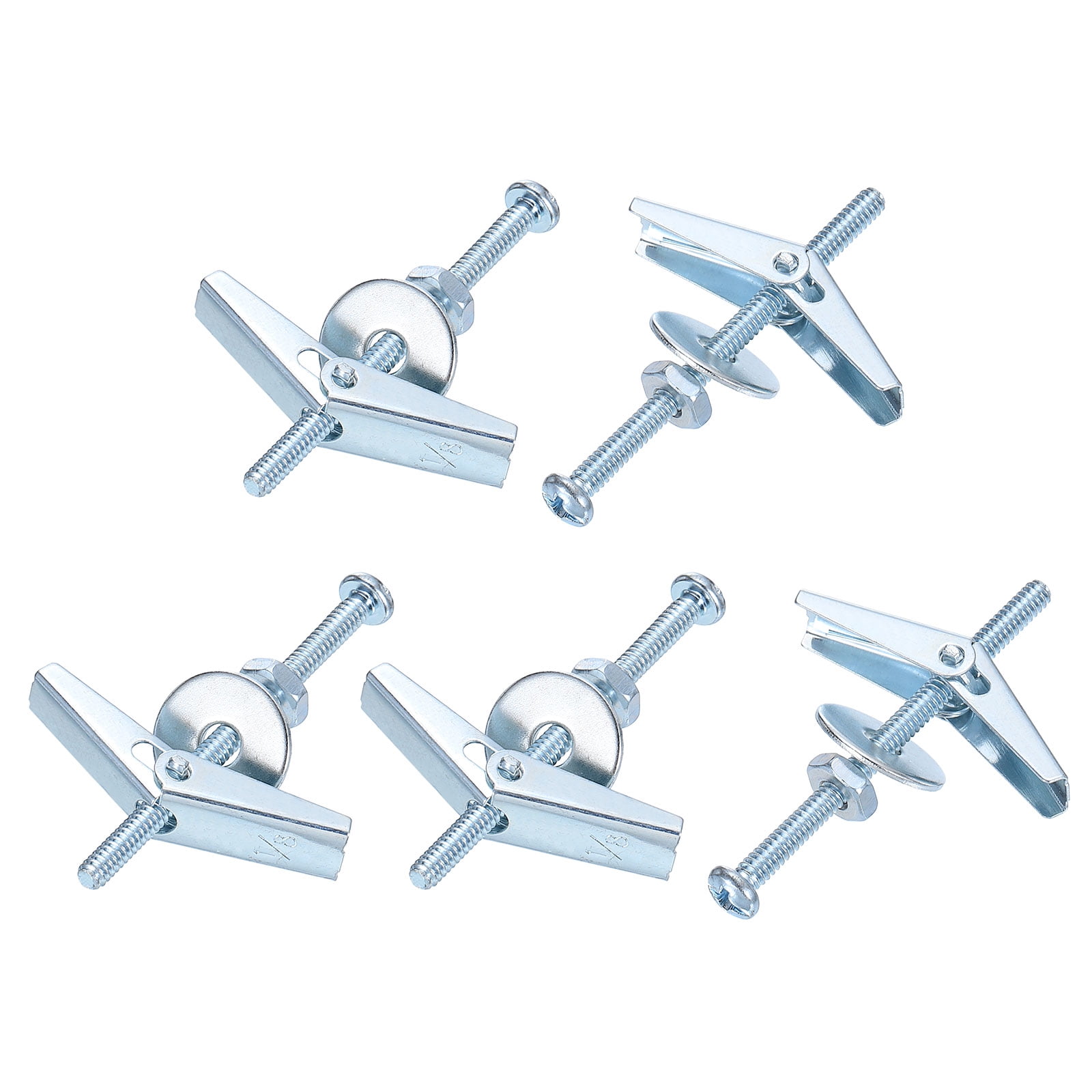 Uxcell Toggle Bolt Wing Nut Assortment Kit, 100 Sets 1/8x2 Inch ...