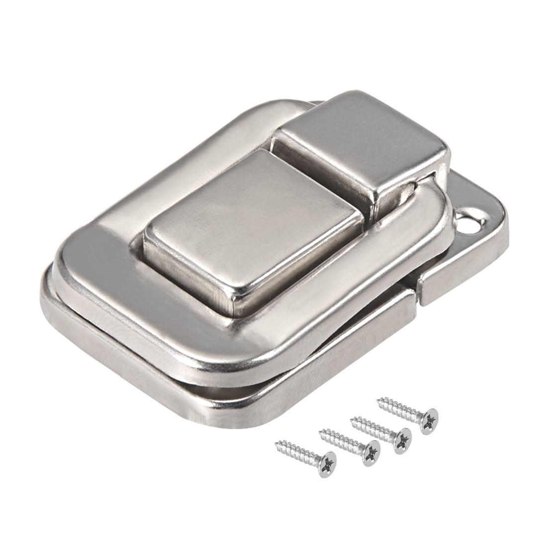 Uxcell Toggle Latch, 48mm Decorative Hasp Box Catch w Screws Silver ...