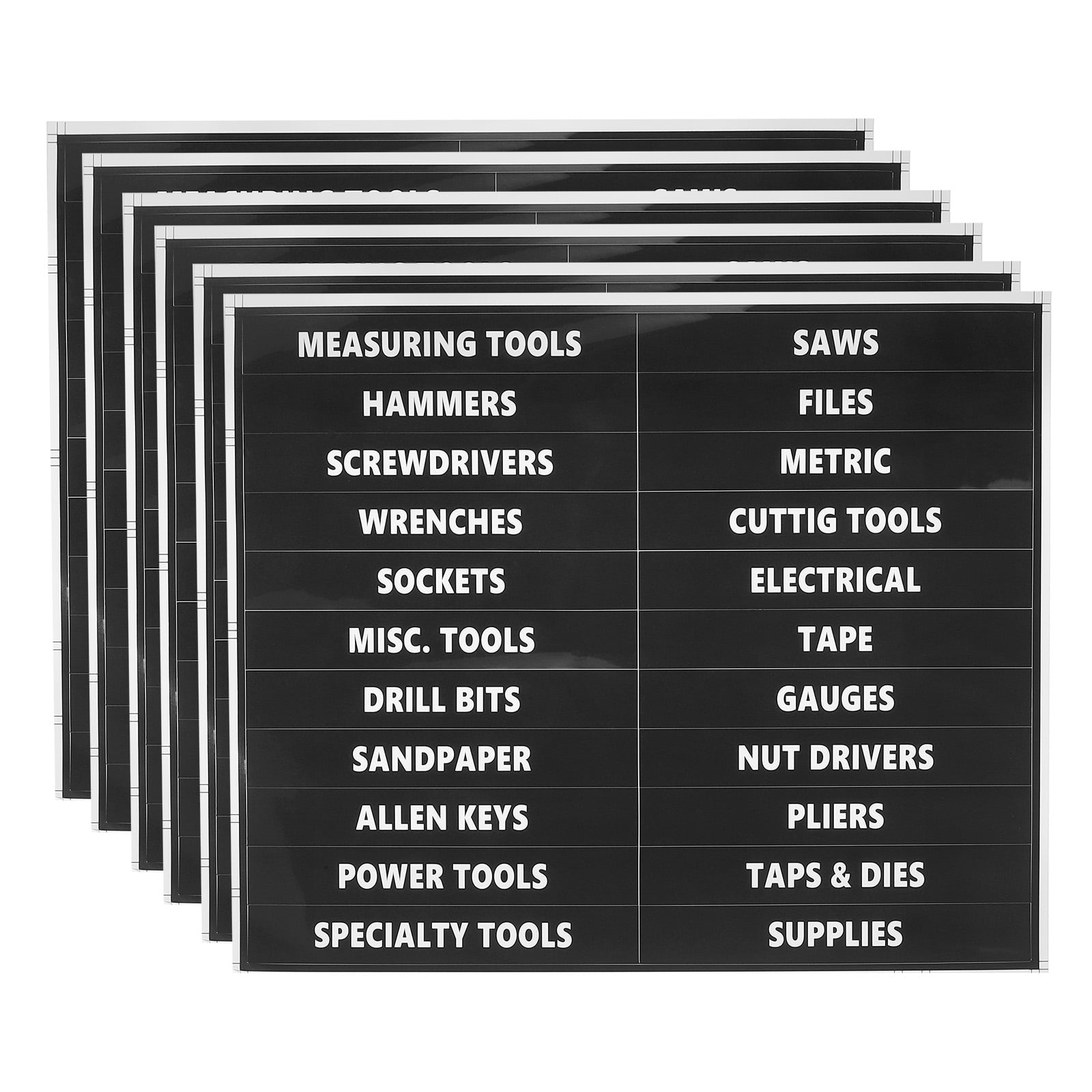 Uxcell Tool Box Label Sticker Machine Organizer Decal Waterproof Tool ...