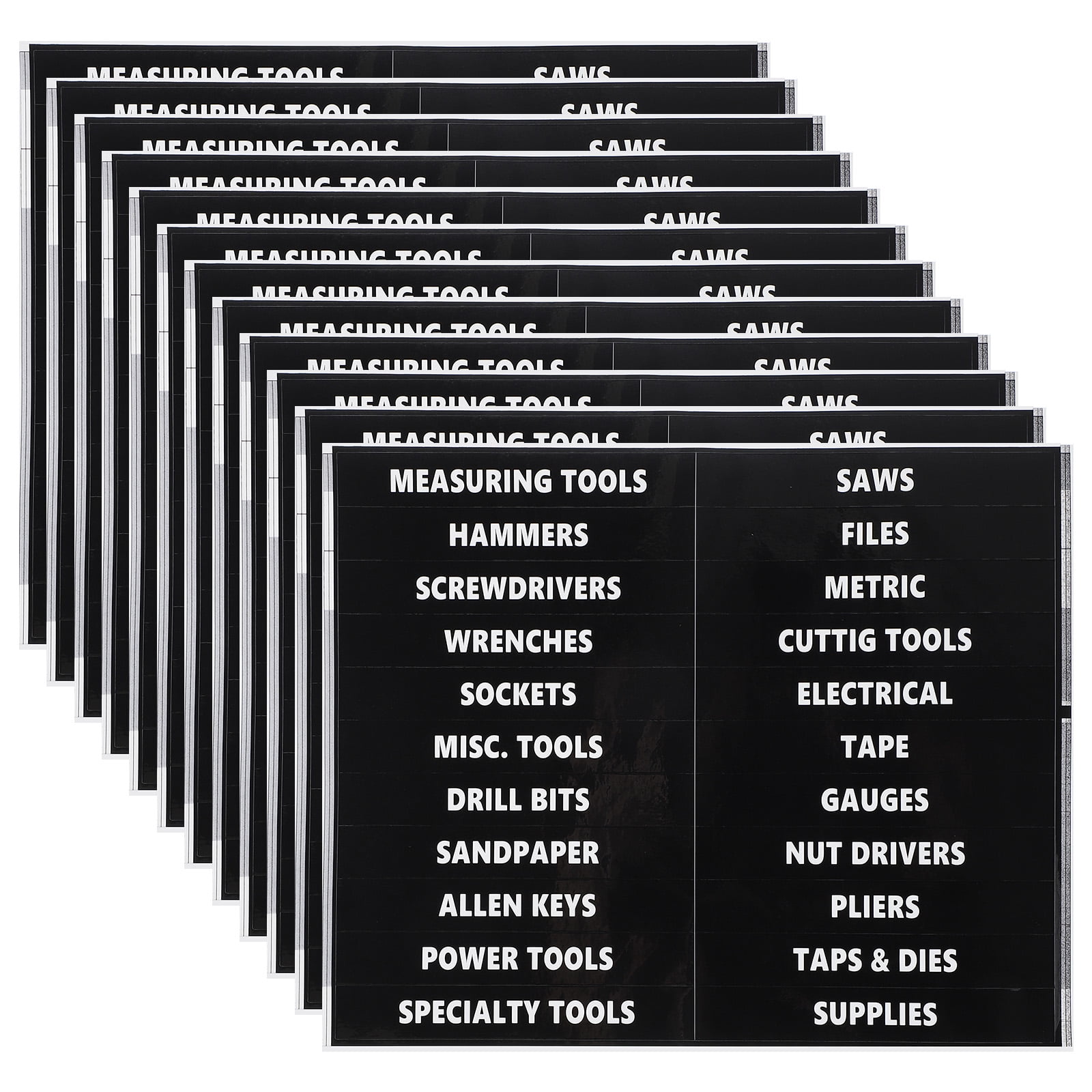 Uxcell Tool Box Label Sticker, Machine Organizer Decal Waterproof Tool ...