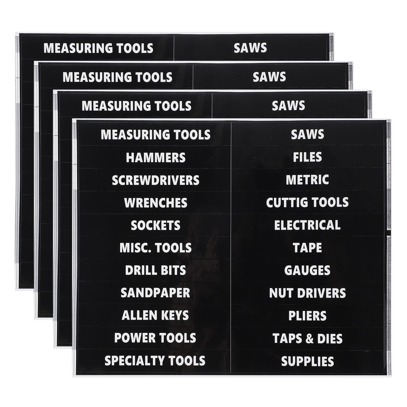 Uxcell Tool Box Label Sticker, Machine Organizer Decal Waterproof Tool ...