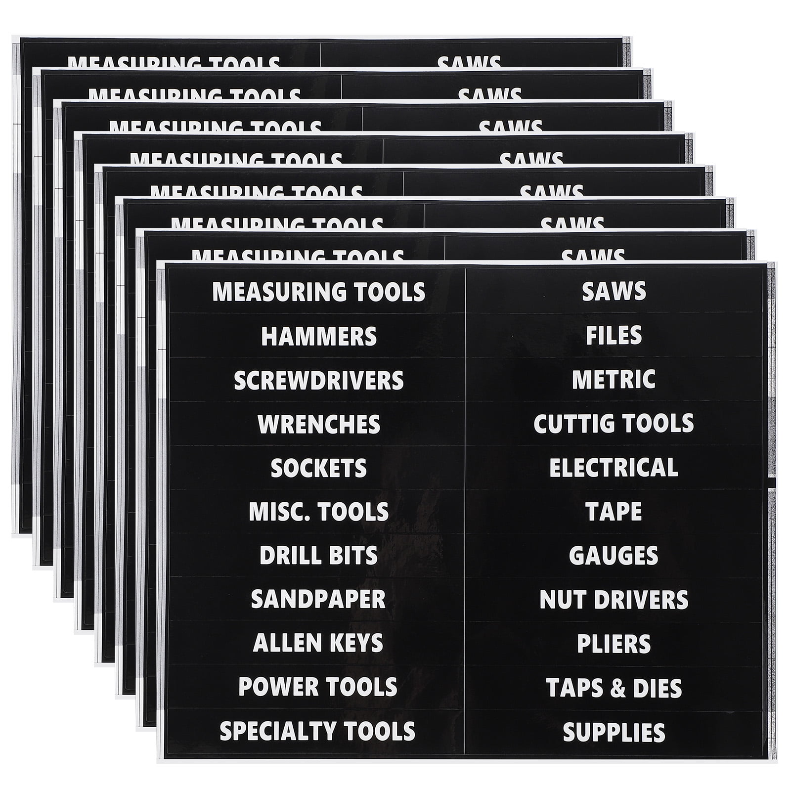 Uxcell Tool Box Label Sticker, Machine Organizer Decal Waterproof Tool ...