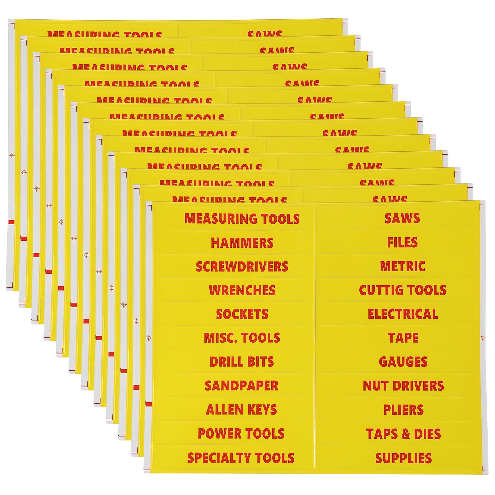 Uxcell Tool Box Label Sticker, Machine Organizer Decal Waterproof Tool ...