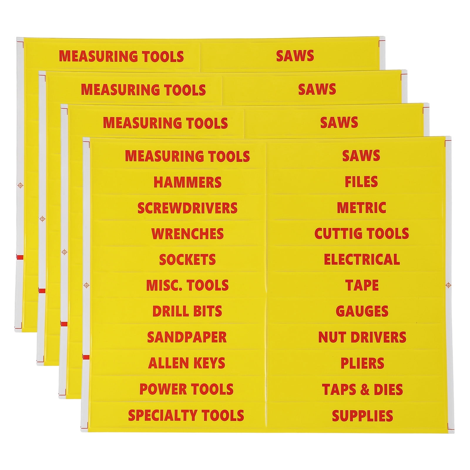 Uxcell Tool Box Label Sticker, Machine Organizer Decal Waterproof Tool ...