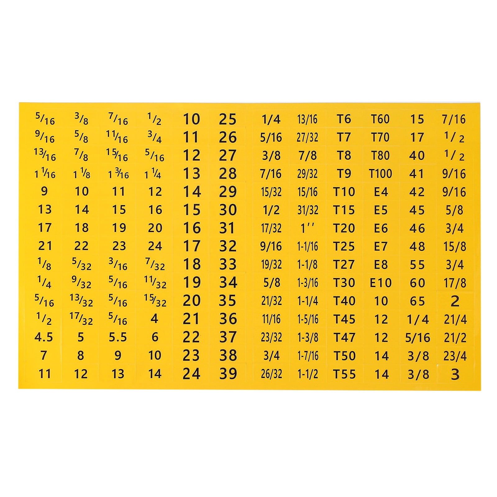 Uxcell Tool Box Labels, Toolbox Decals Wrench Socket Size Stickers for ...