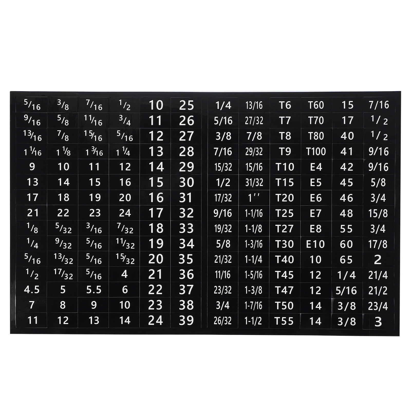 Uxcell Tool Box Labels, Toolbox Decals for Wrench Socket Size Stickers ...