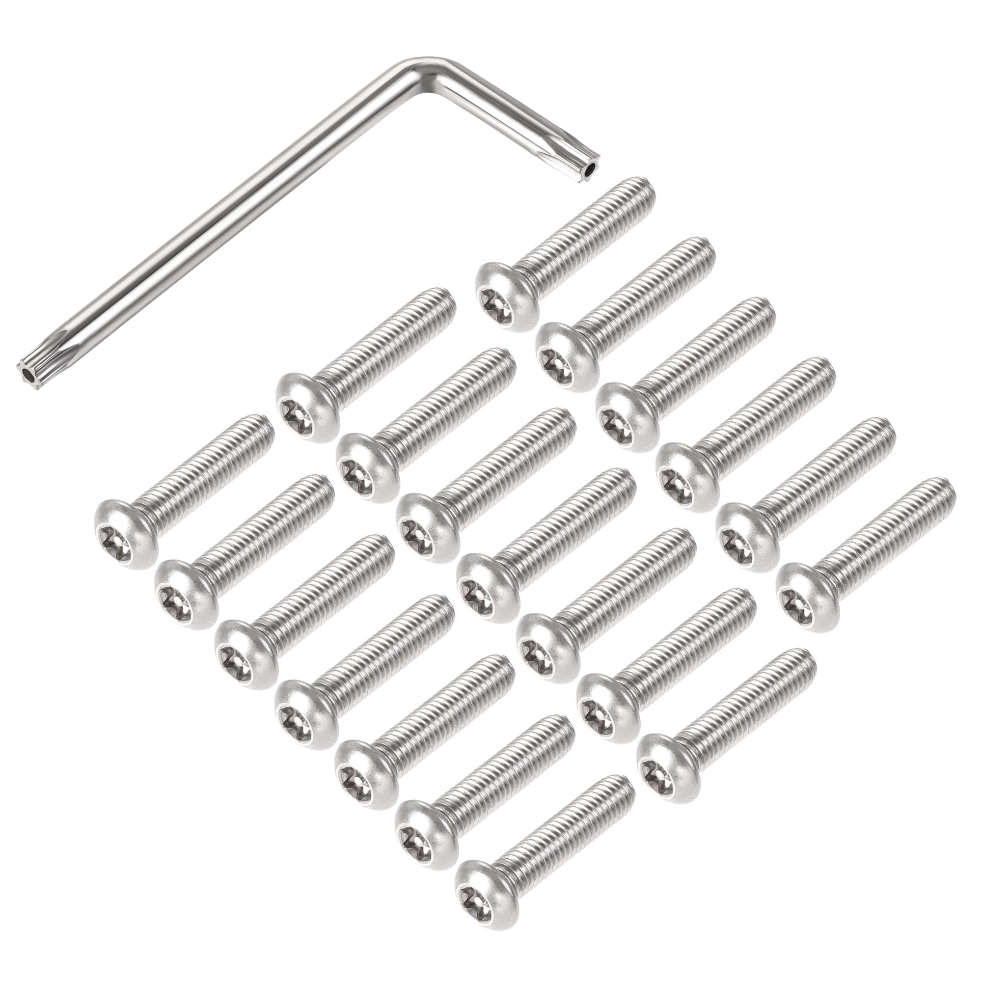 Uxcell Torx Security Machine Screw Polishing M8x35mm with T40 Wrench ...