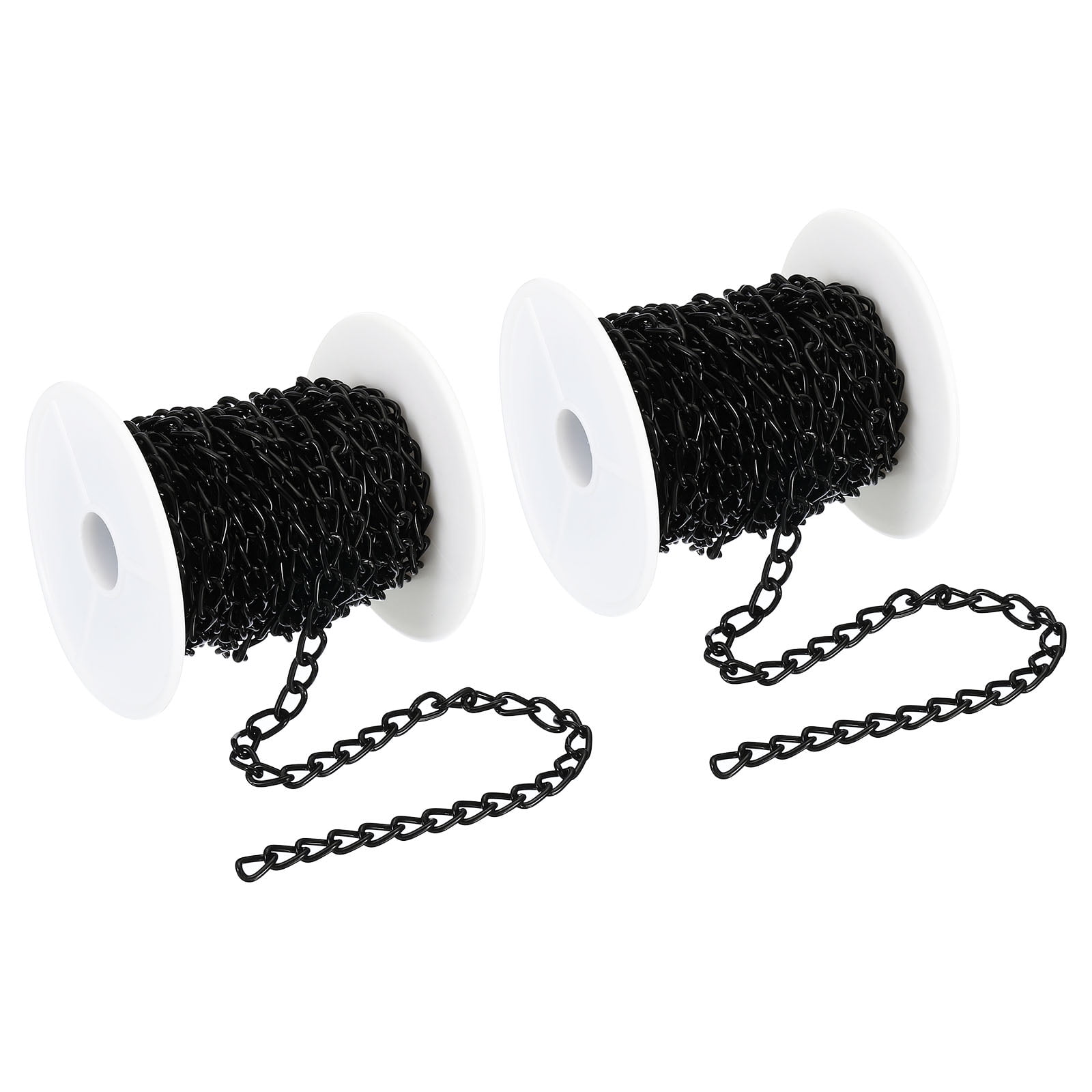 Uxcell Total 33 Feet Curb Chain, Twisted Cuban Link Chain with Spool 8. ...