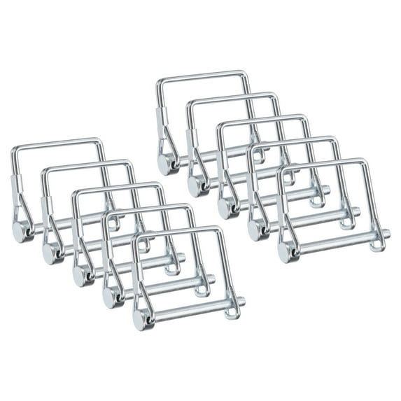 Uxcell Trailer Coupler Pin 3/16"x2", 10 Pcs Wire Lock Square Safety ...