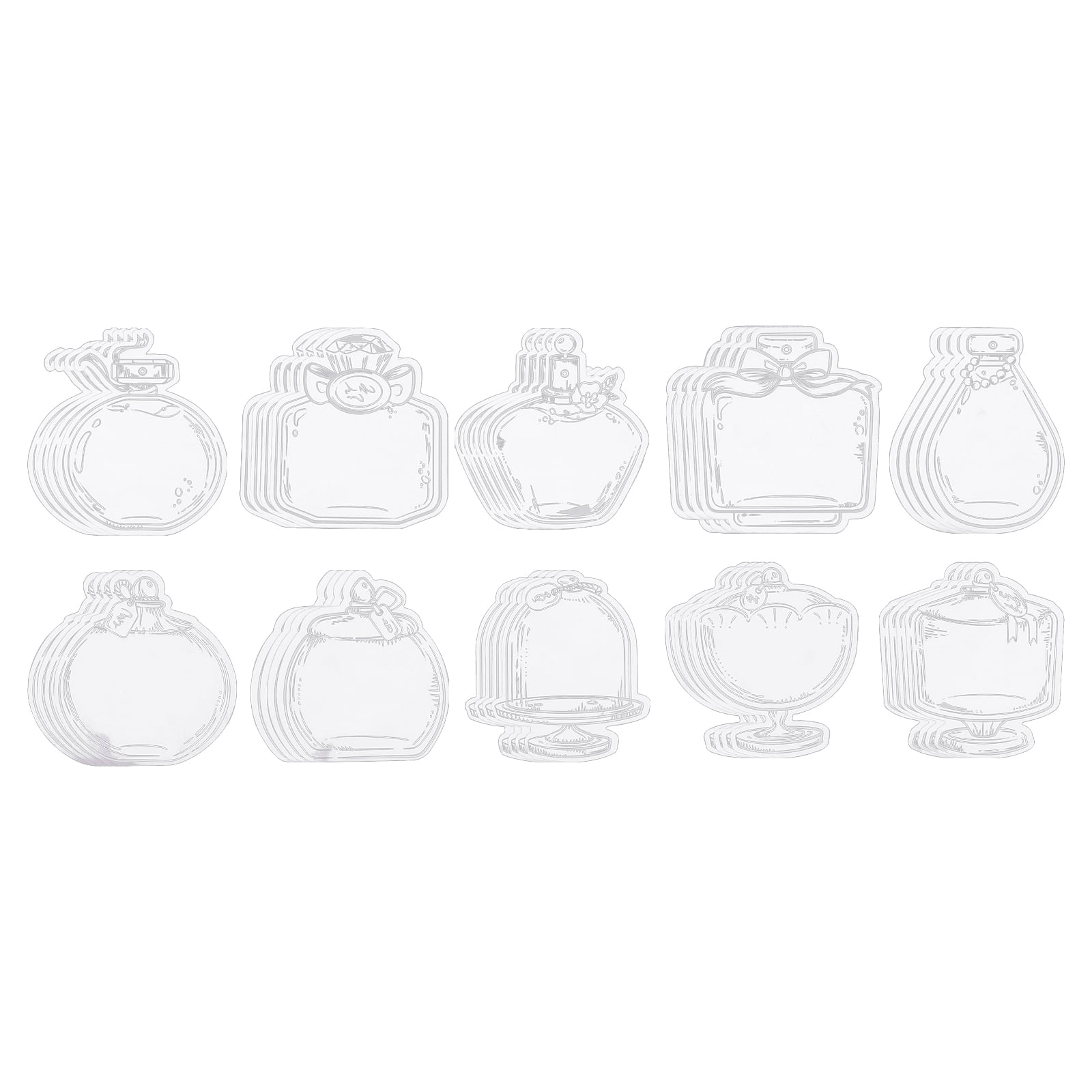 Uxcell Transparent Dried Flower Bookmarks Clear Pressed Flower Bookmark ...