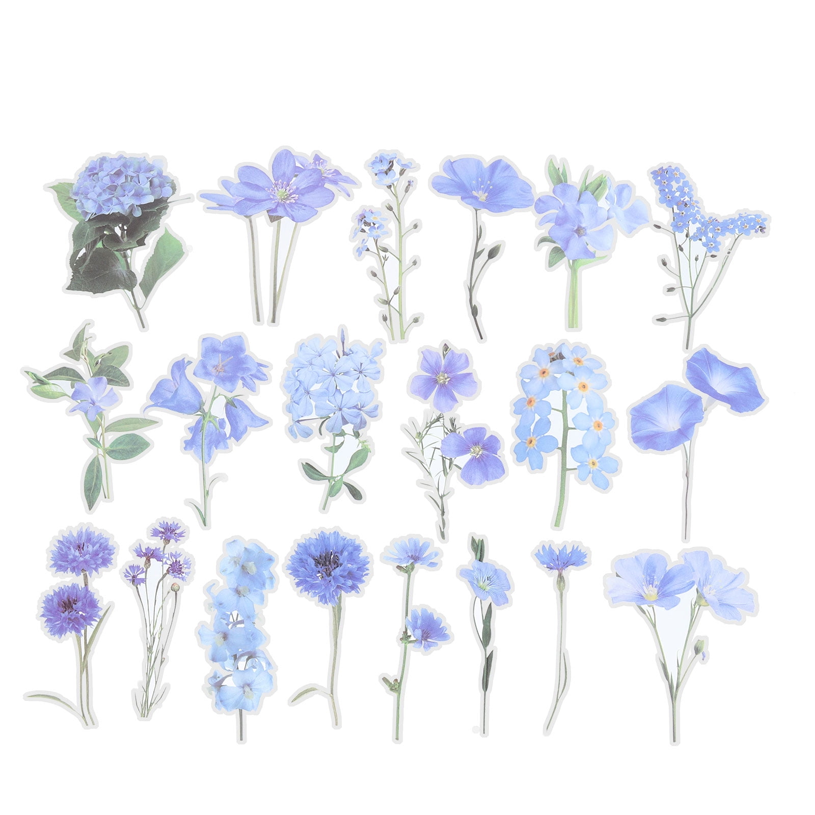 Uxcell Transparent Flower Vinyl Stickers, PET Clear Flowers Decals ...