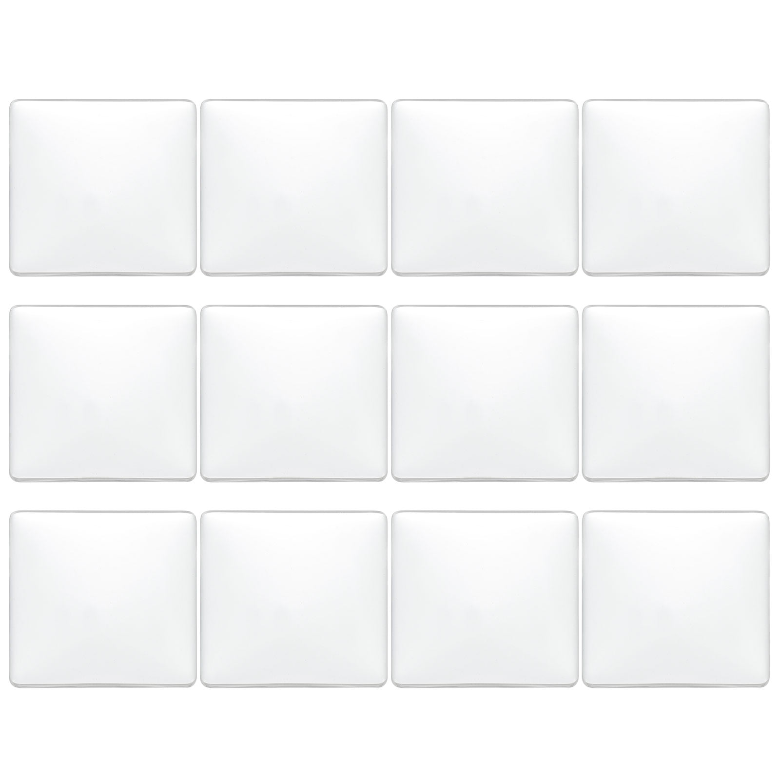 Uxcell Transparent Glass Cabochons, 12Pcs 35x35mm Square Shaped Glass ...