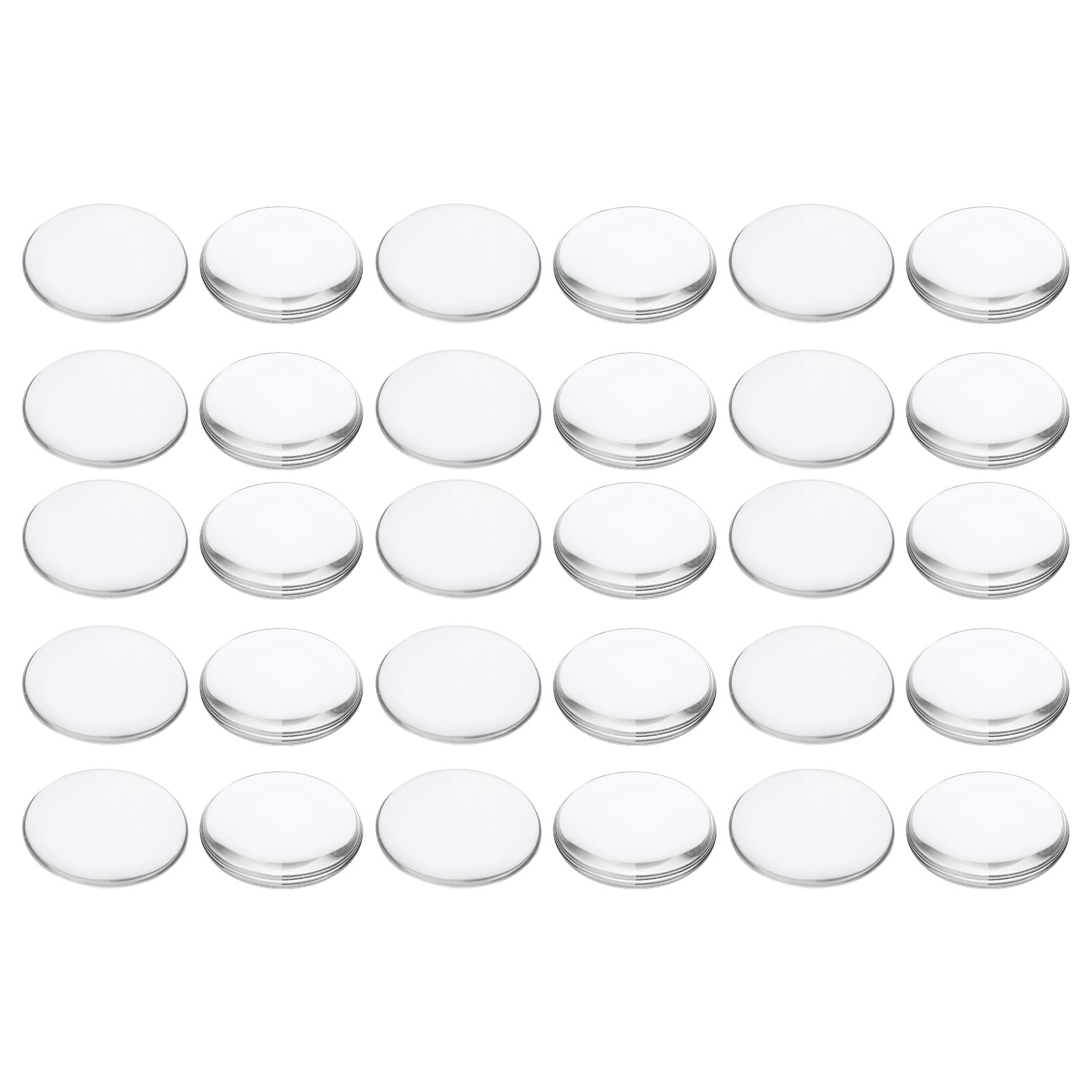 Uxcell Transparent Glass Cabochons, 50Pcs 31mm Round Glass Dome Tiles ...