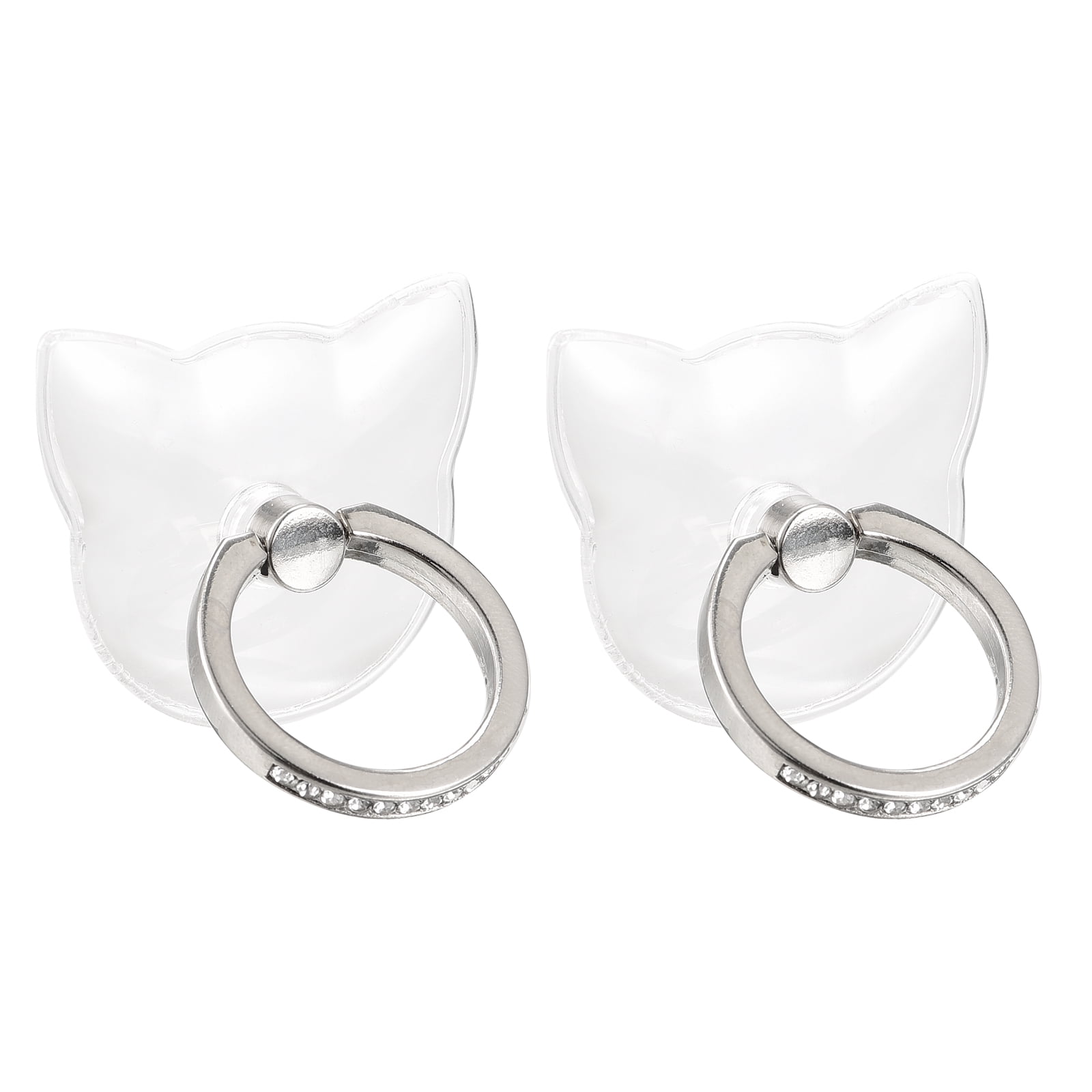 Uxcell Transparent Phone Ring Holders, Diamond Clear Finger Grip Stand ...