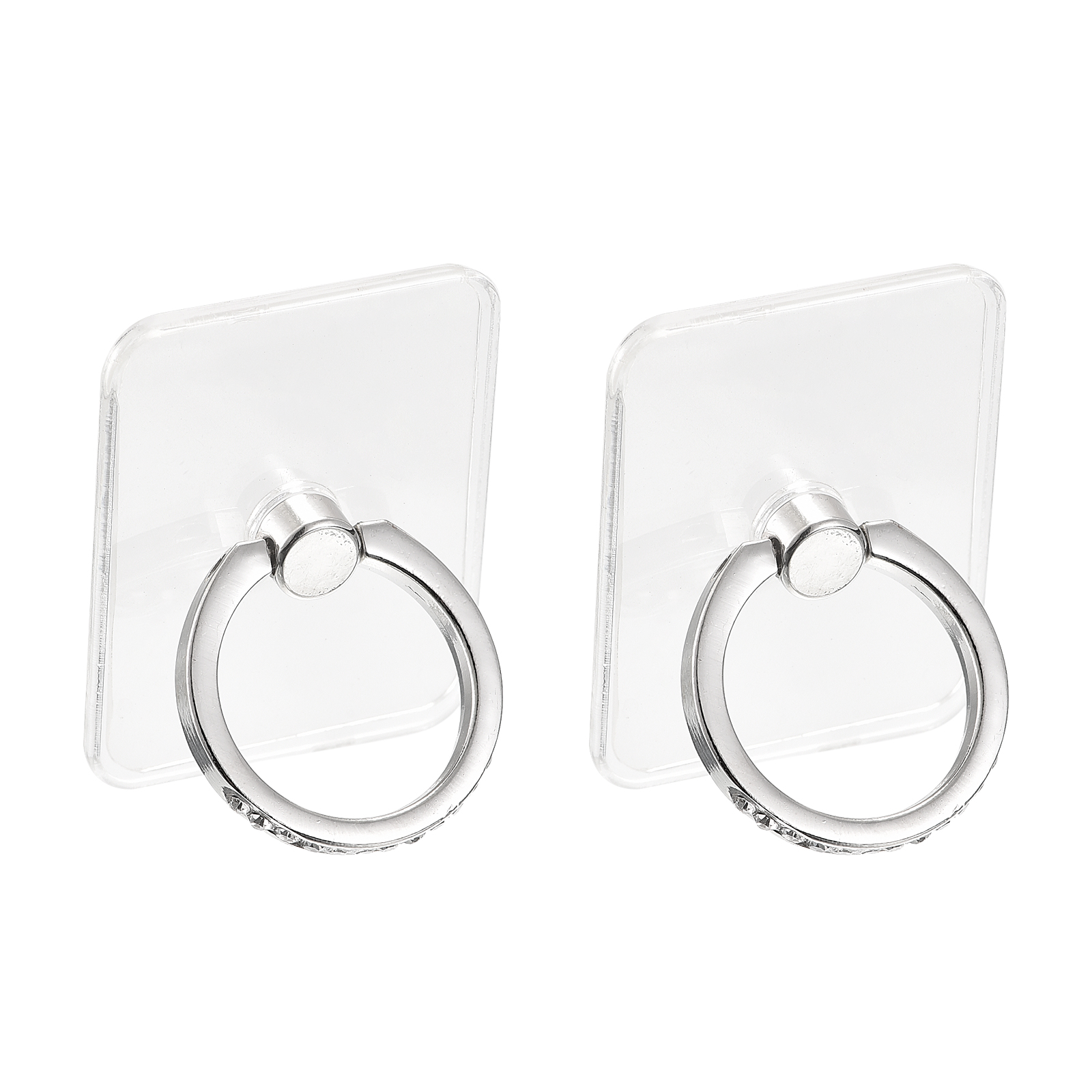 Uxcell Transparent Phone Ring Holders, Diamond Clear Finger Grip Stand ...