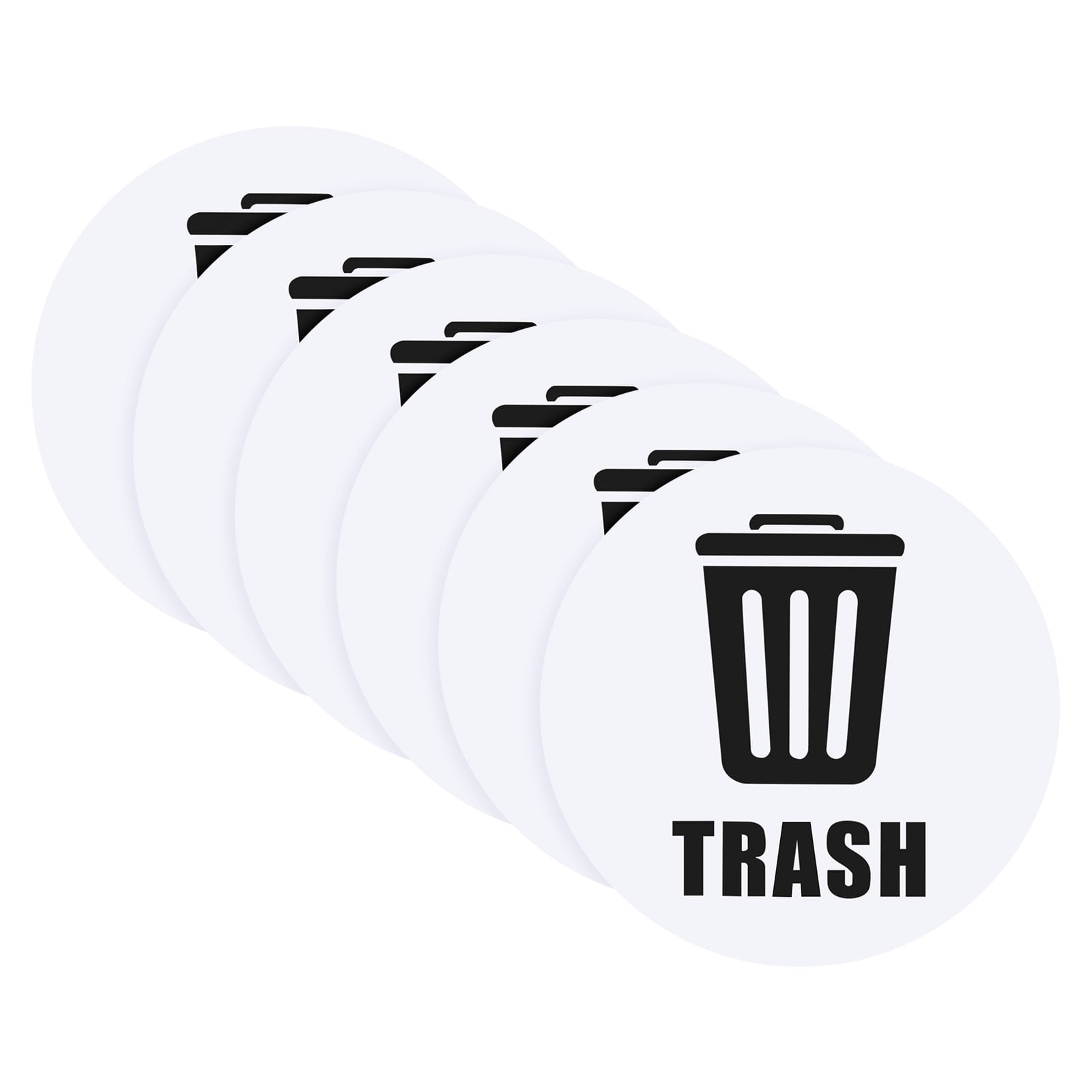 Uxcell Trash Sticker Bin Labels Large Recycling Vinyl for Stainless ...