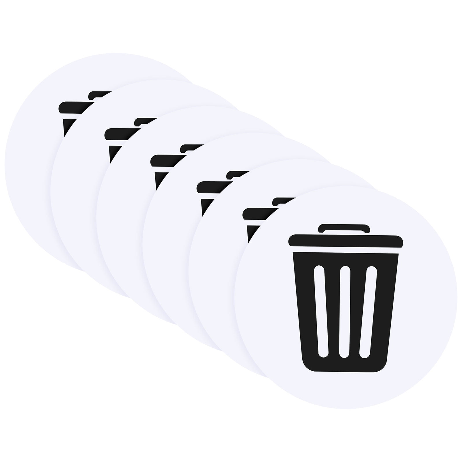 Uxcell Trash Stickers Decals Bin Labels 5 Inch Self Adhesive Vinyl ...