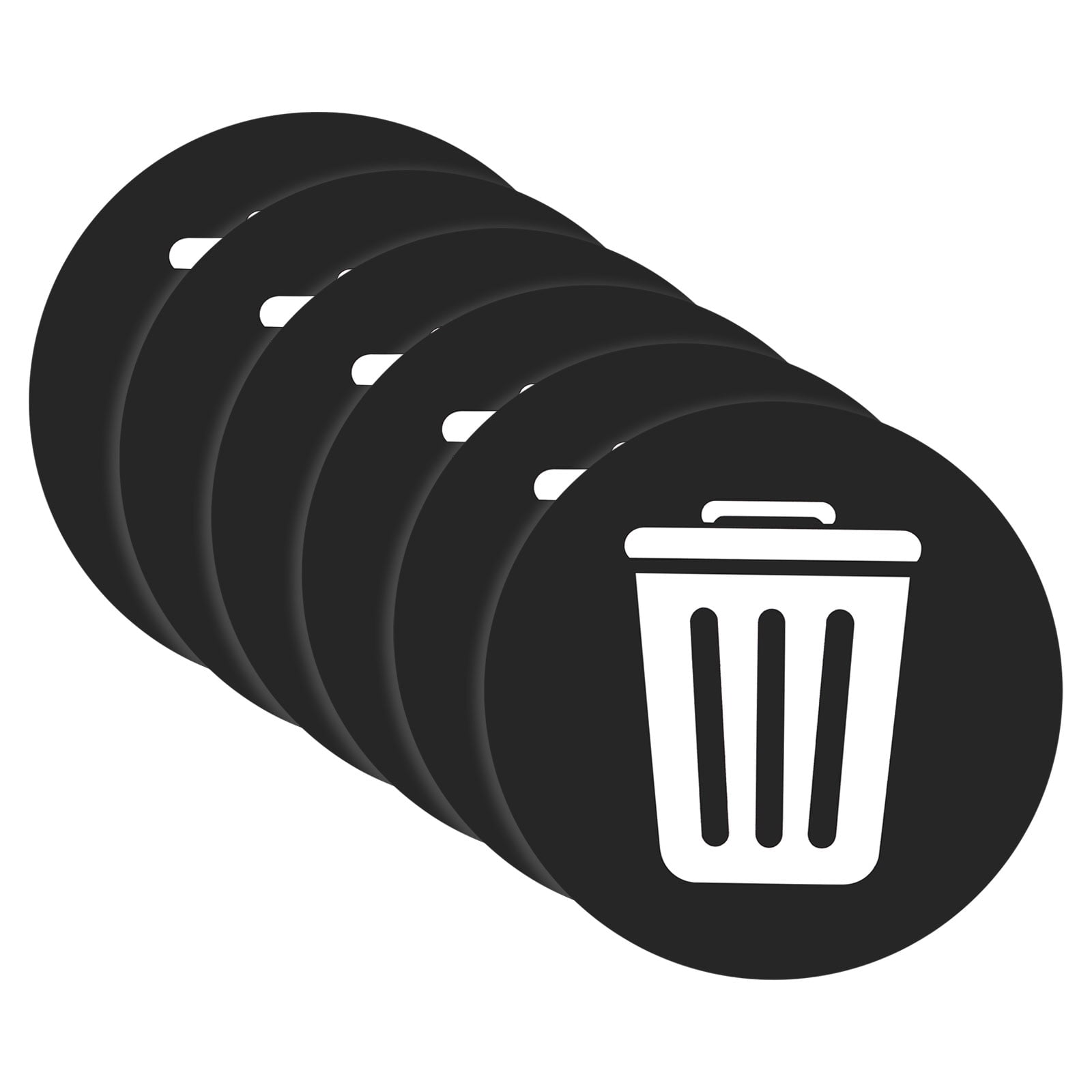 Uxcell Trash Stickers Decals Bin Labels 5 Inch Self Adhesive Vinyl ...