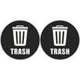 Uxcell Trash Stickers Decals Bin Labels Large Vinyl for Stainless Steel ...