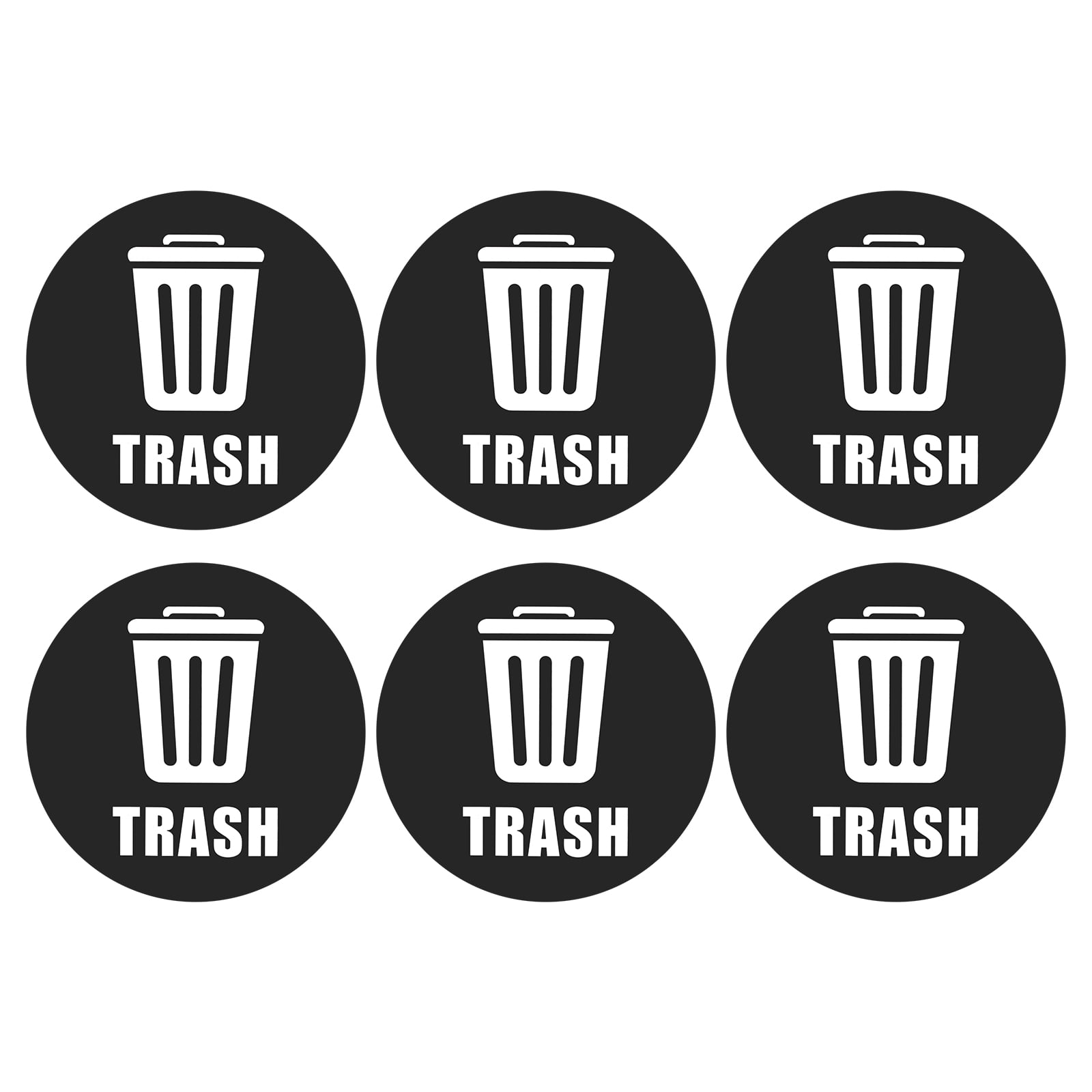 Uxcell Trash Stickers Decals Bin Labels Large Vinyl for Stainless Steel ...