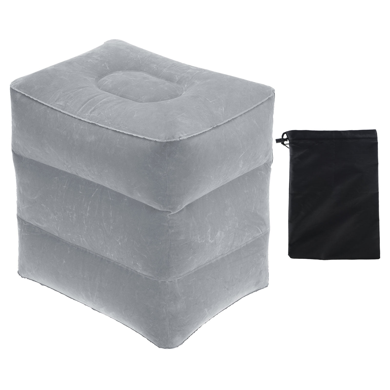 Uxcell Travel Foot Rest Pillow, Inflatable Foot Rest Mat Adjustable 3 ...