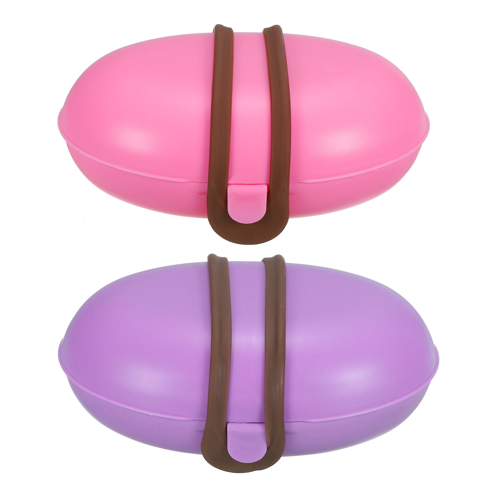 Uxcell Travel Soap Holder, 2 Pack Soap Bar Box Container Case with Band ...