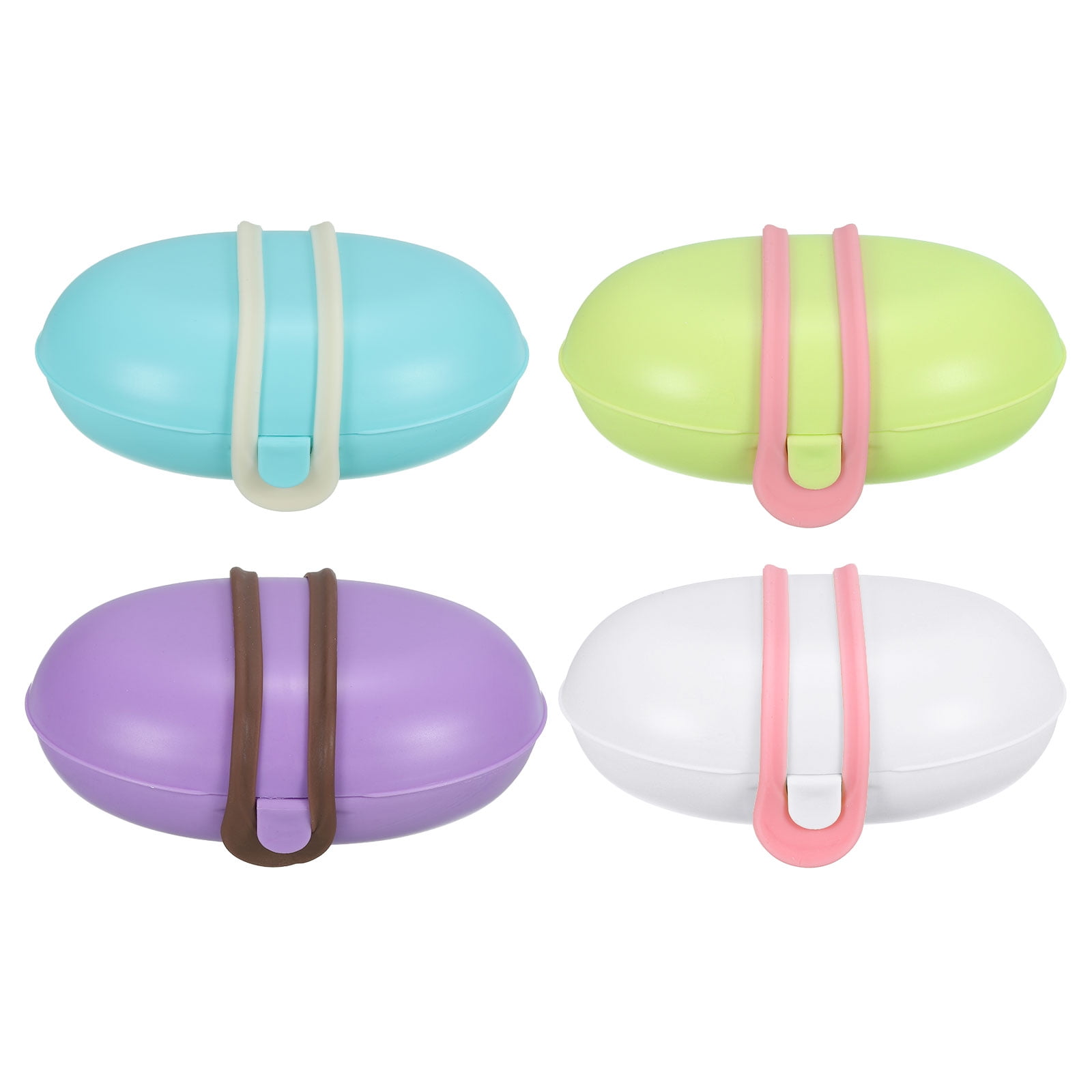 Uxcell Travel Soap Holder, 4 Pack Soap Bar Container Light Blue Purple ...
