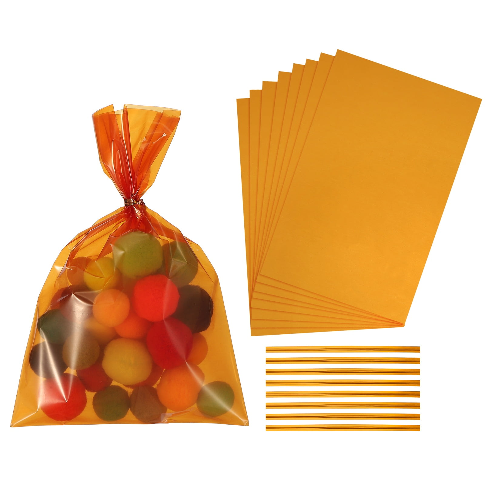 Uxcell Treat Bags, Clear Gift Bags with Twist Ties Plastic Gift for ...