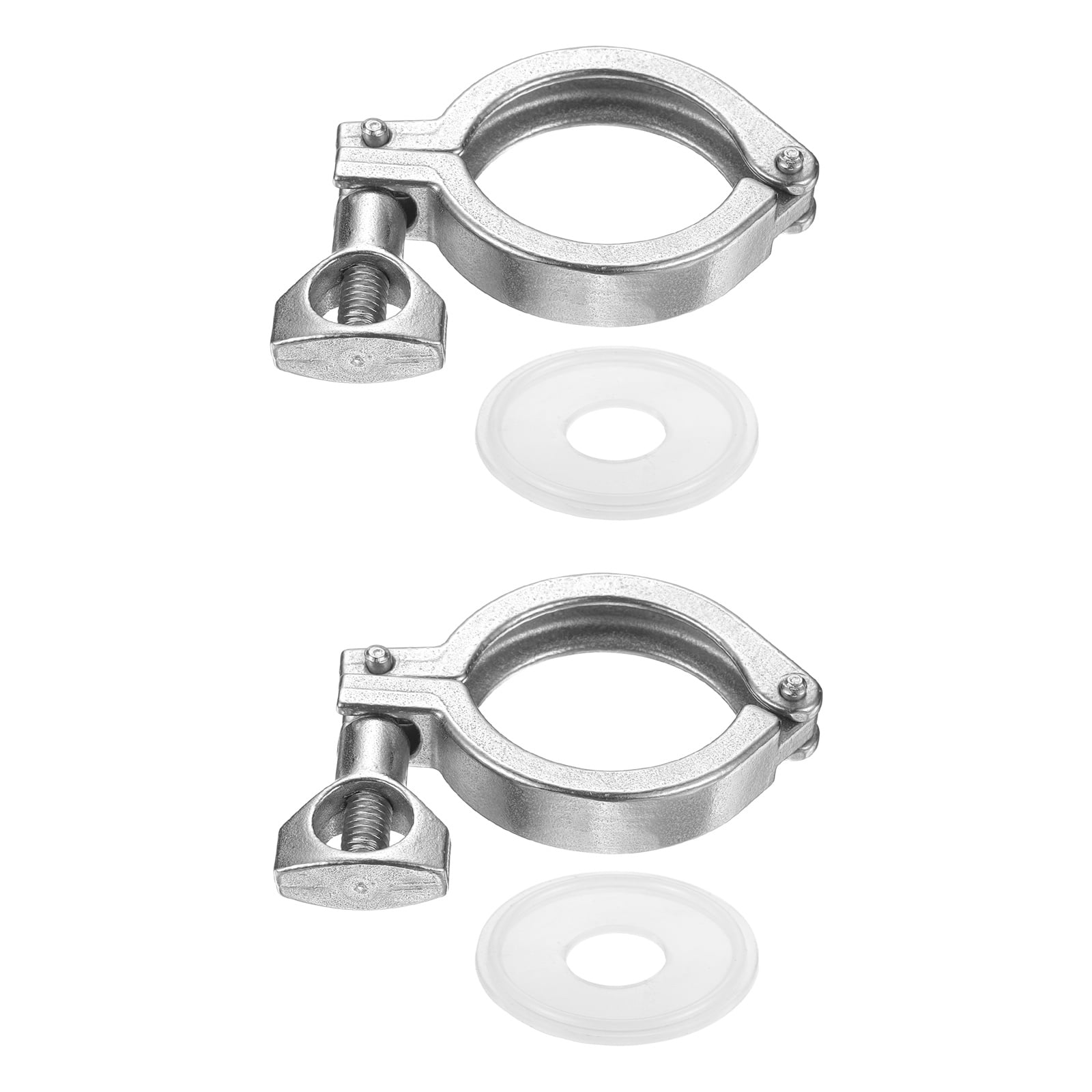 Uxcell Tri Sanitary Clamp Single Pin, 2Set Heavy Duty 304 Stainless ...