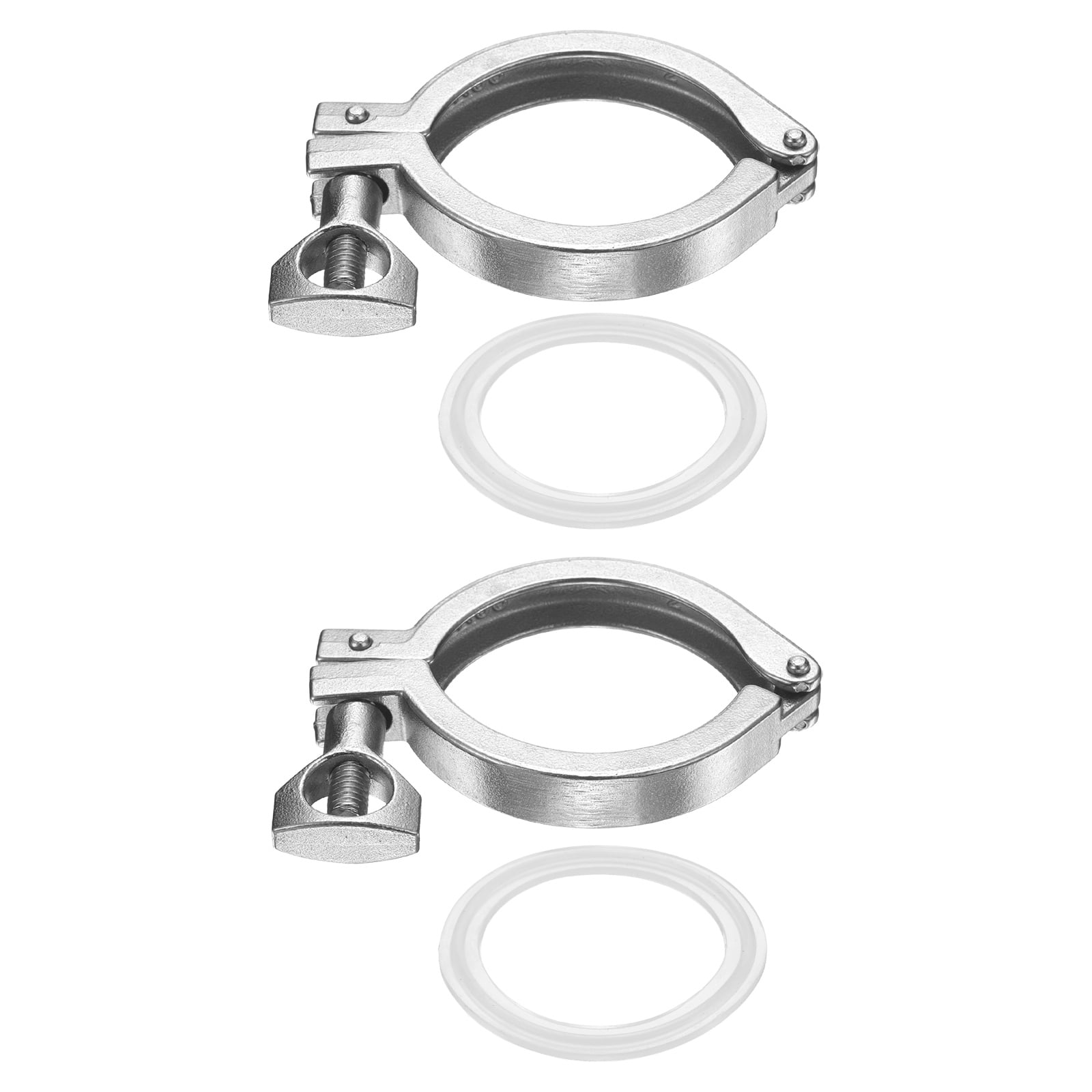 Uxcell Tri Sanitary Clamp Single Pin, 2Set Heavy Duty 304 Stainless ...