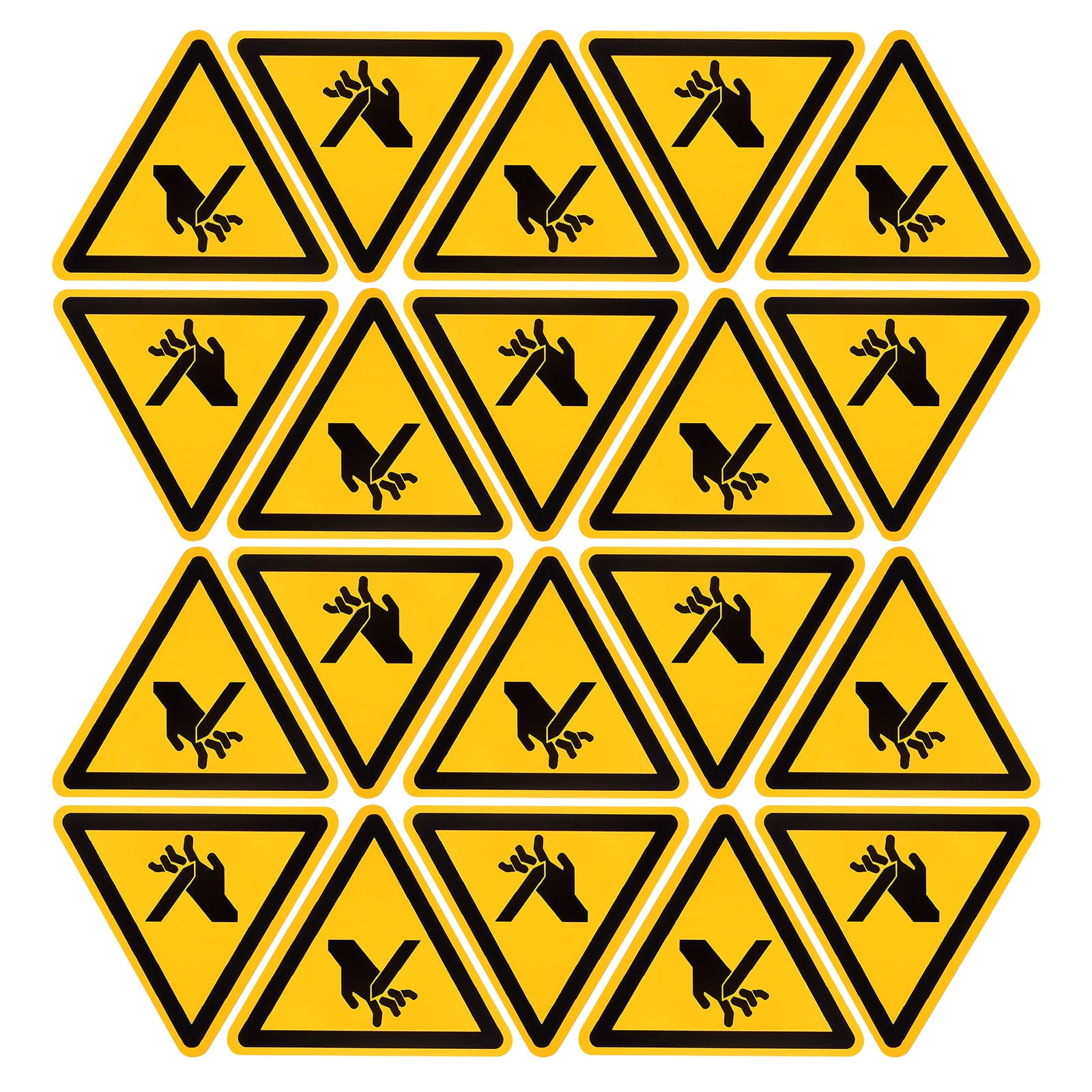 Uxcell Triangle Anti Cutting Hand Warning Sign Self Adhesive 40mm/1 ...