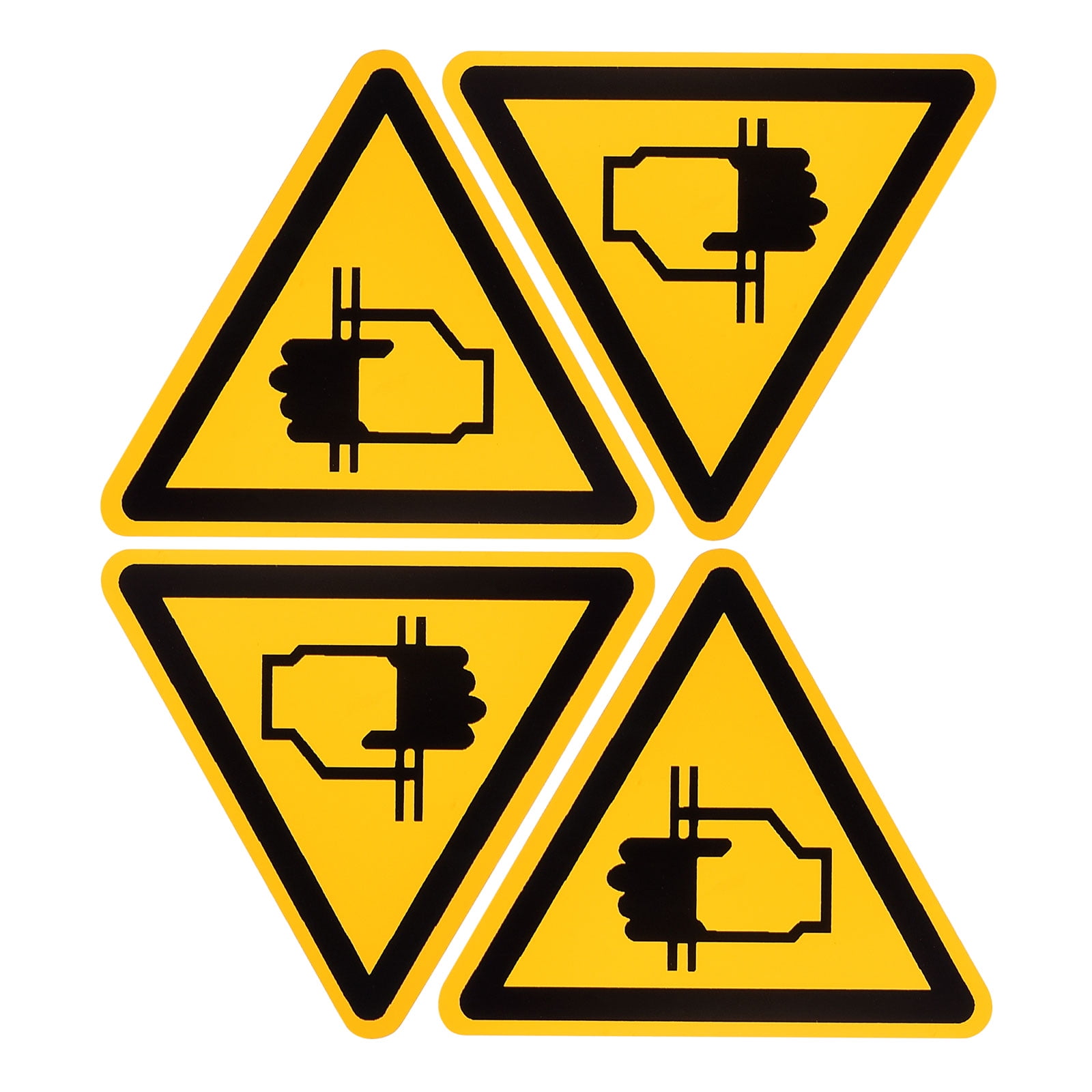 Uxcell Triangle Beware of Pinching Hands Remind Warning Sign Self ...