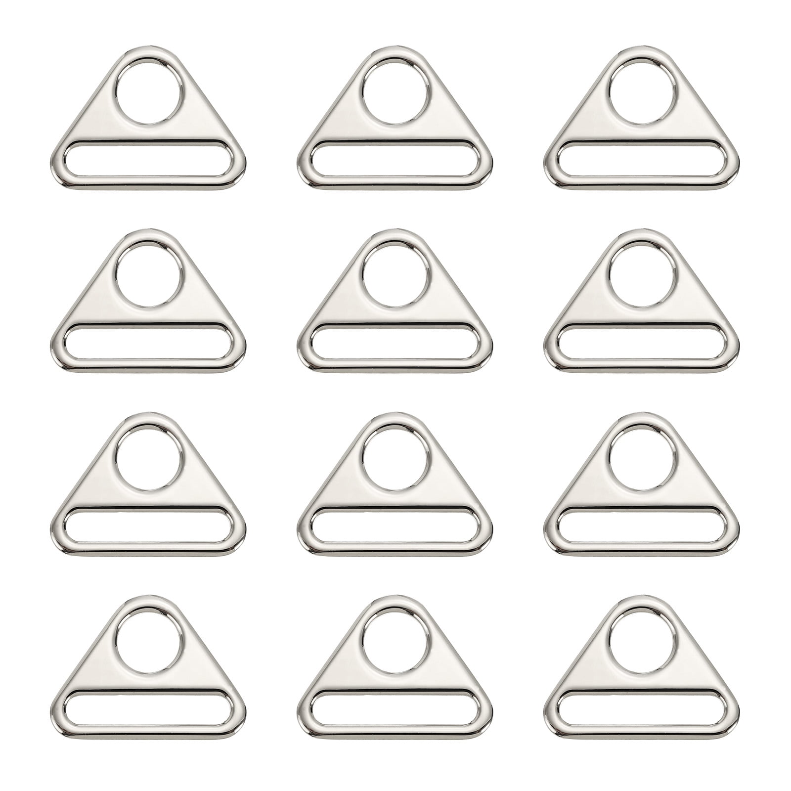 Uxcell Triangle Buckle Adjuster 12 Pcs 1.5 inch Zinc Alloy Triangle D ...
