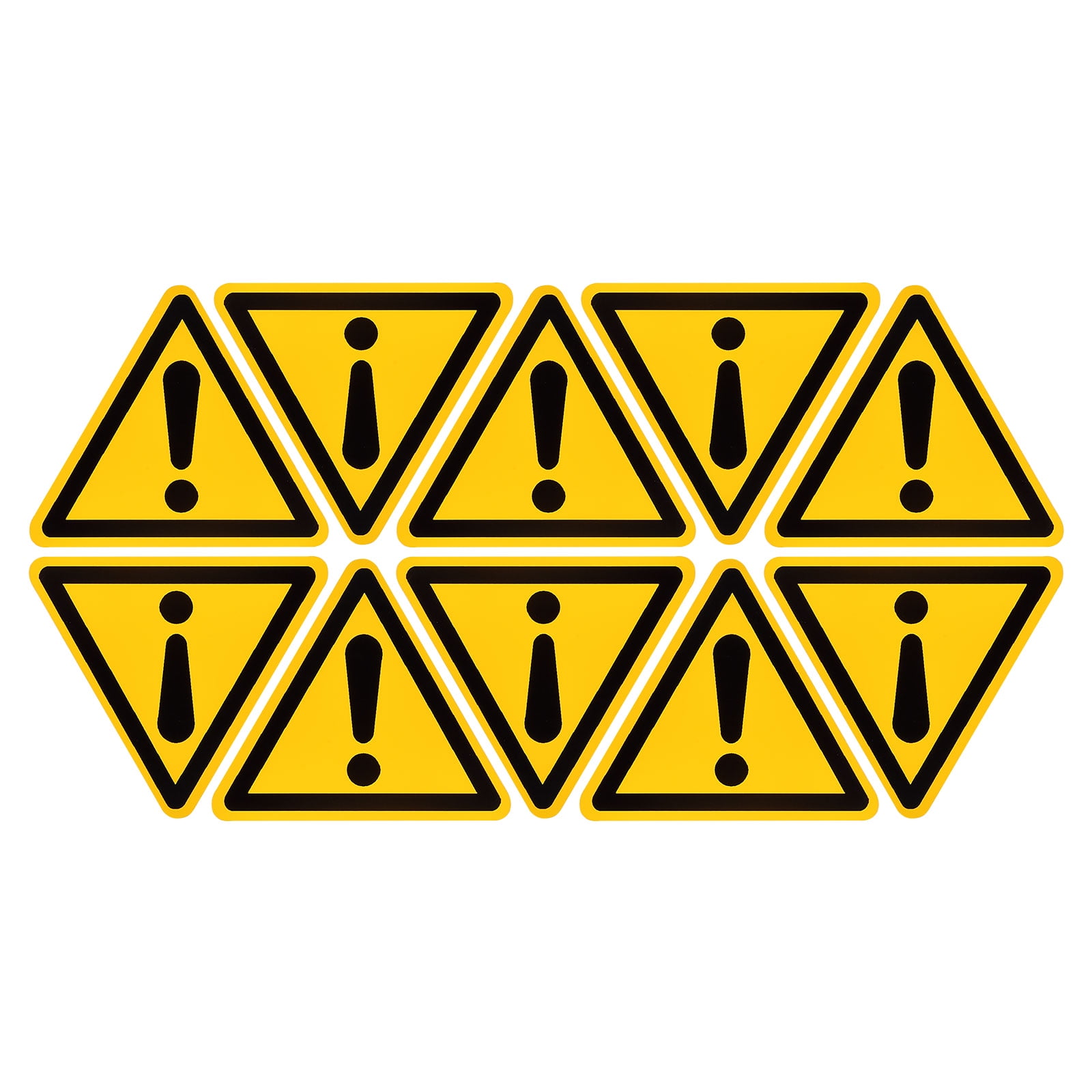 Uxcell Triangle Caution Warning Sign Self Adhesive 20mm/0.78inch 10Pcs ...