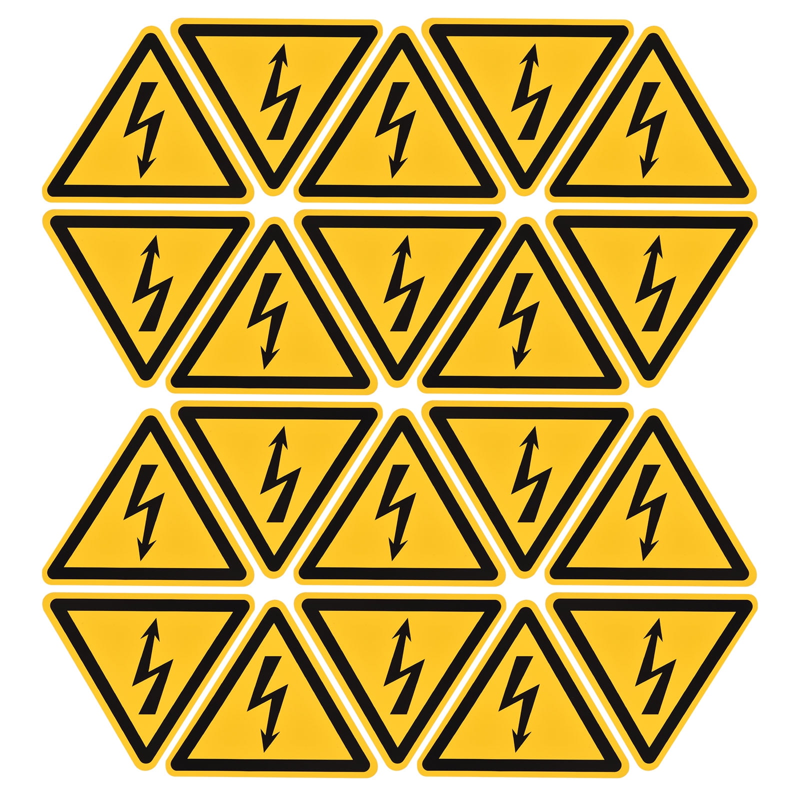Uxcell Triangle Electrical Shock Risk Warning Sign Self Adhesive 15mm/0 ...