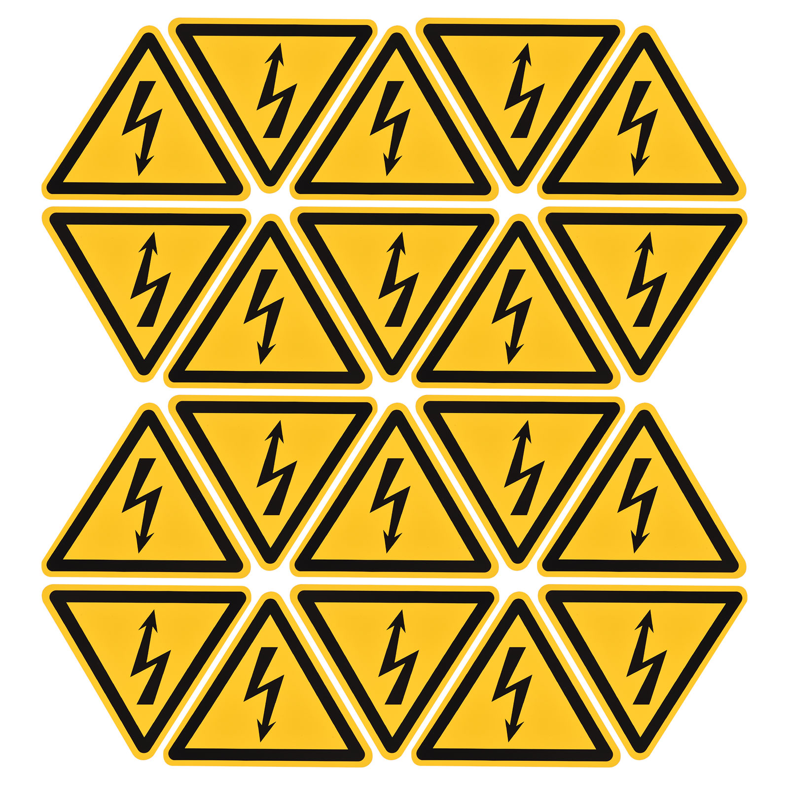 Uxcell Triangle Electrical Shock Risk Warning Sign Self Adhesive 50mm/1 ...