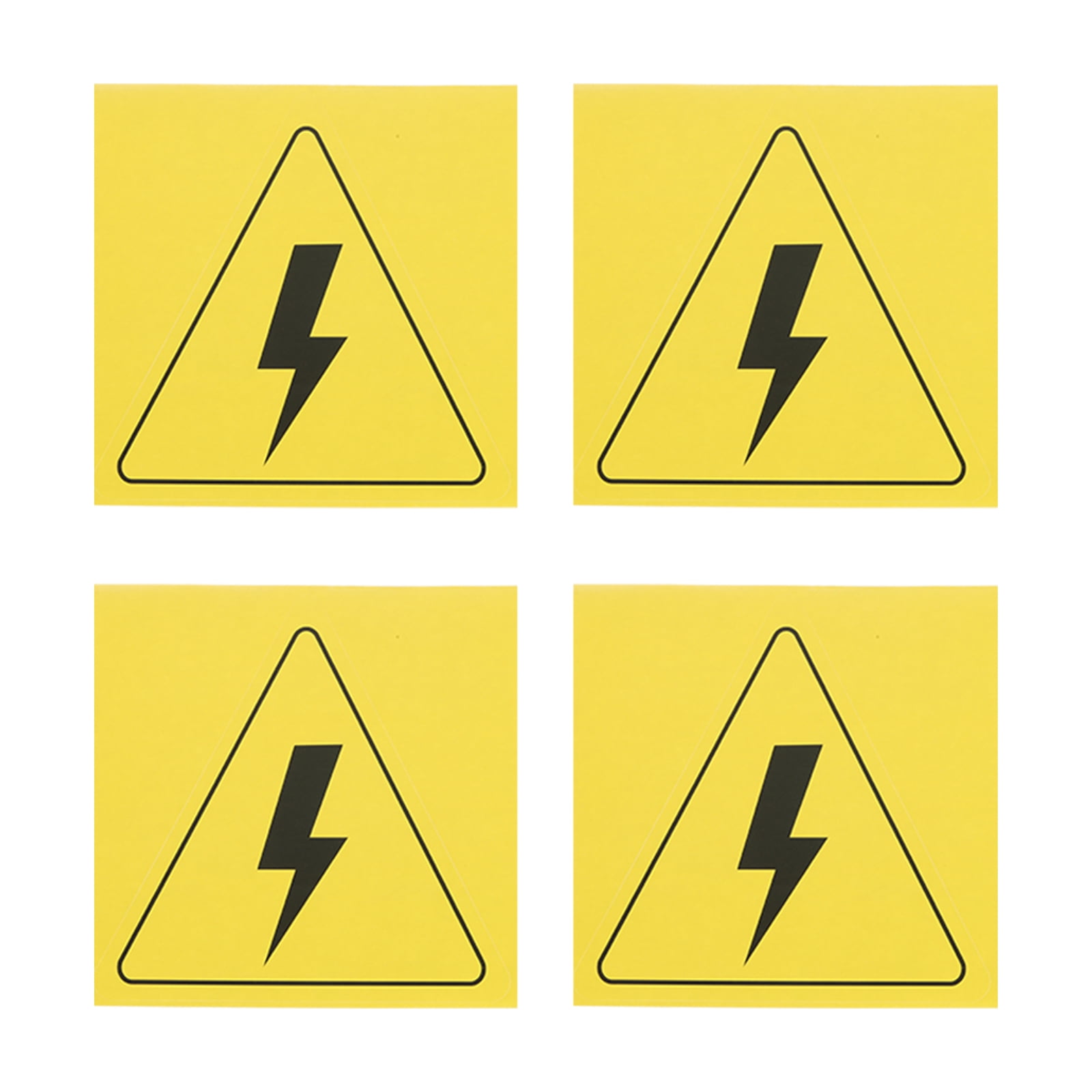 Uxcell Triangle Electrical Shock Risk Warning Sign Self Adhesive Yellow ...