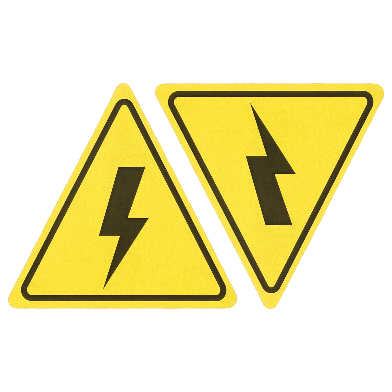 Uxcell Triangle Electrical Shock Risk Warning Sign Self Adhesive Yellow ...
