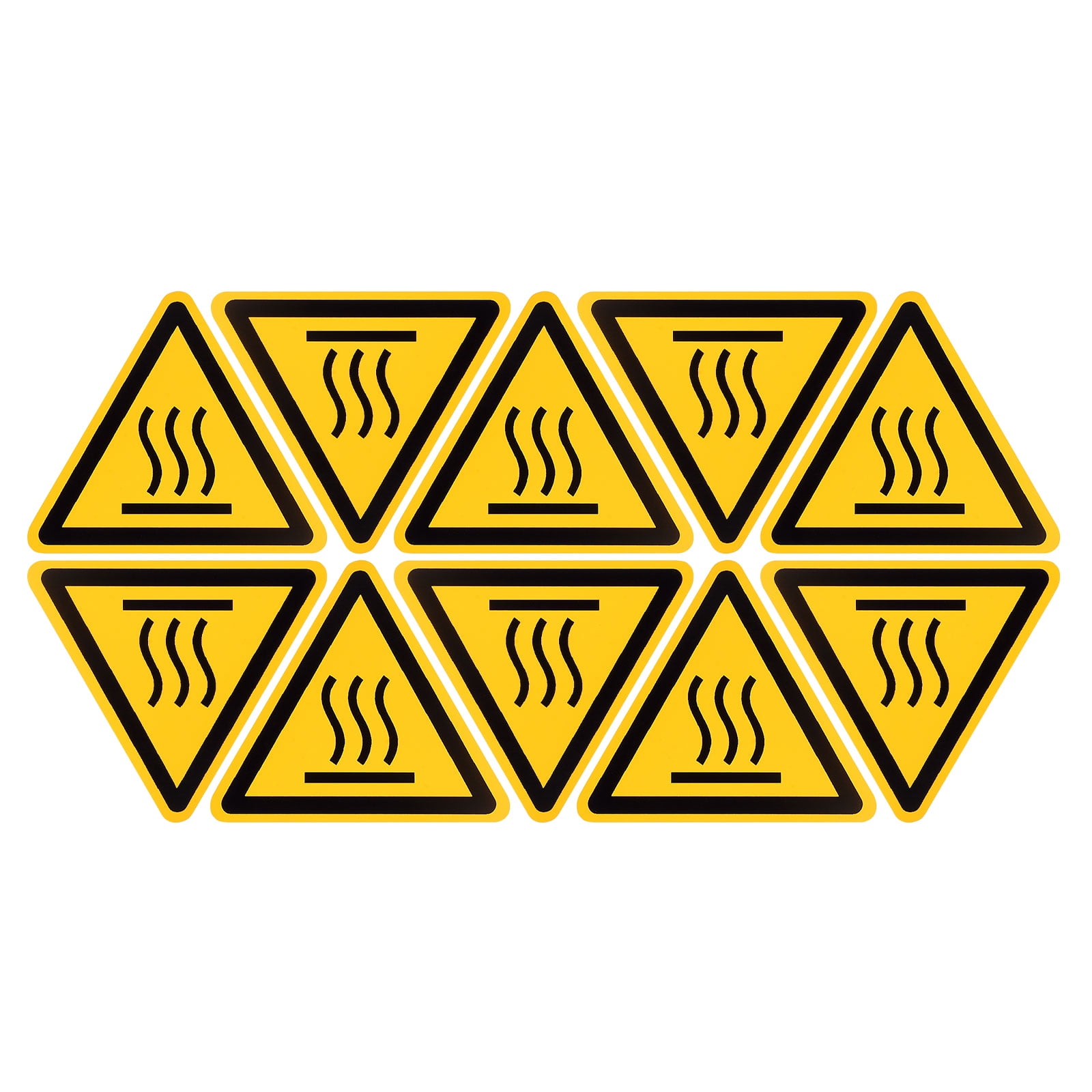 Uxcell Triangle High Surface Temperature Warning Sign Self Adhesive w ...
