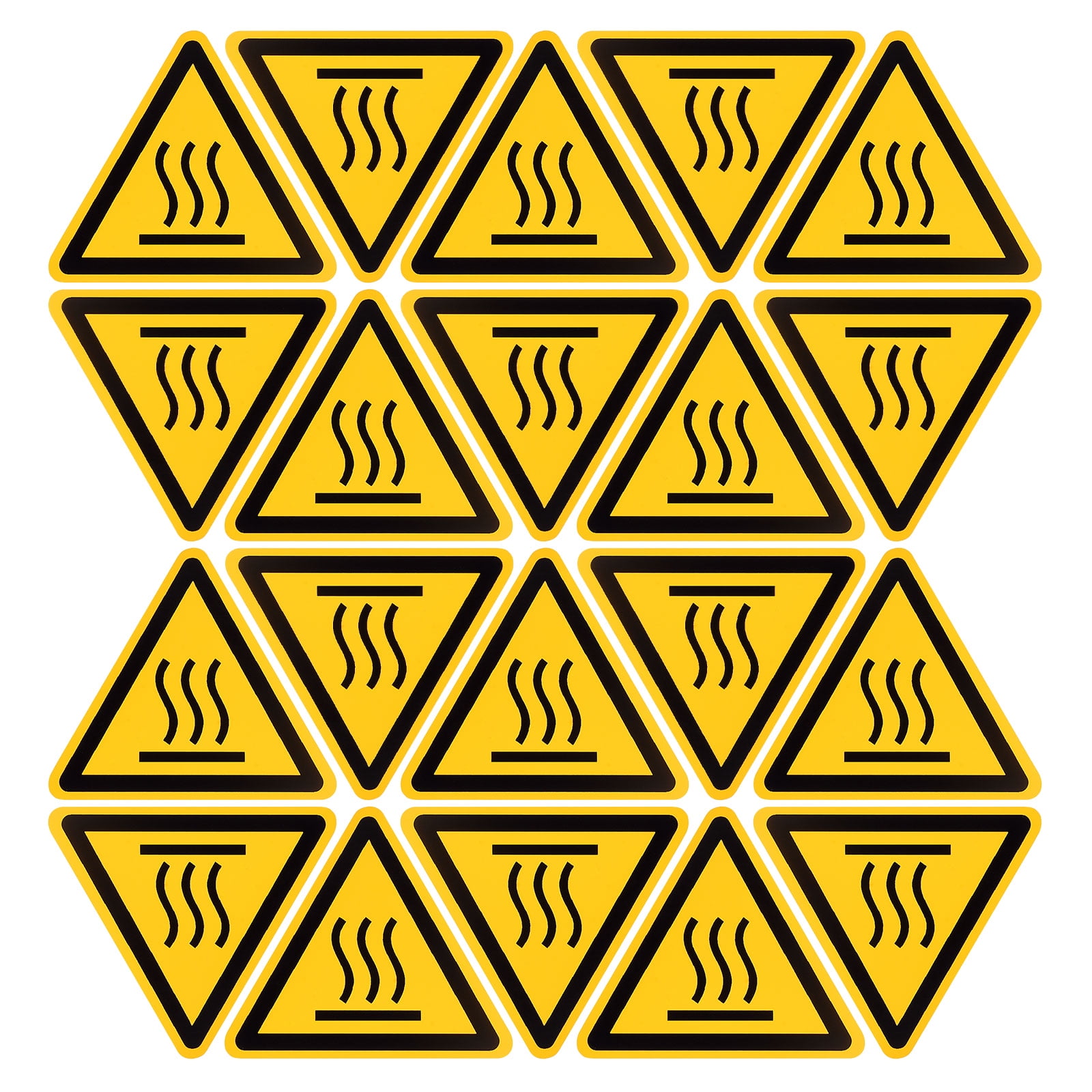 Uxcell Triangle High Surface Temperature Warning Sign Self Adhesive w ...