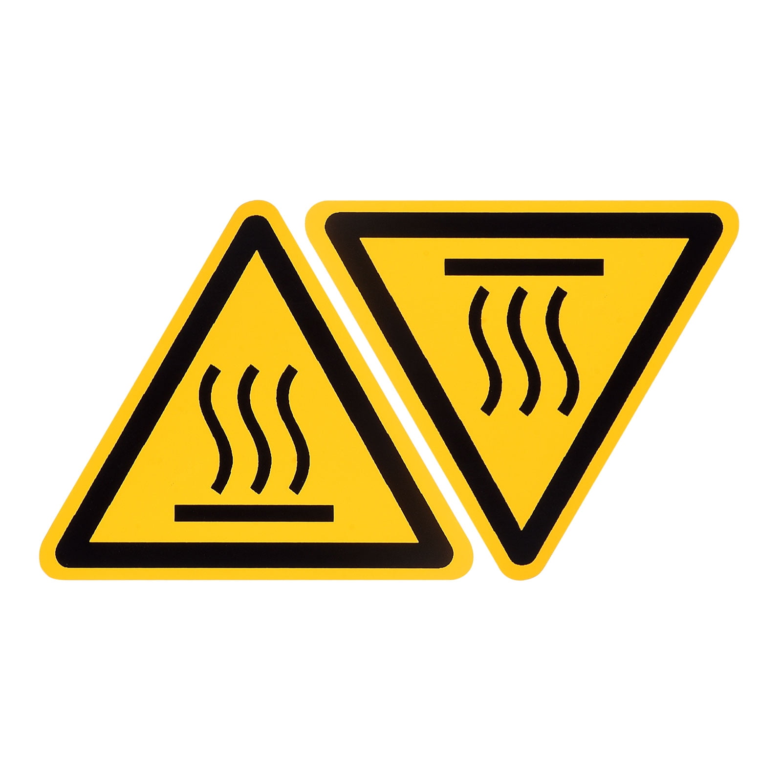 Uxcell Triangle High Surface Temperature Warning Sign Self Adhesive w ...