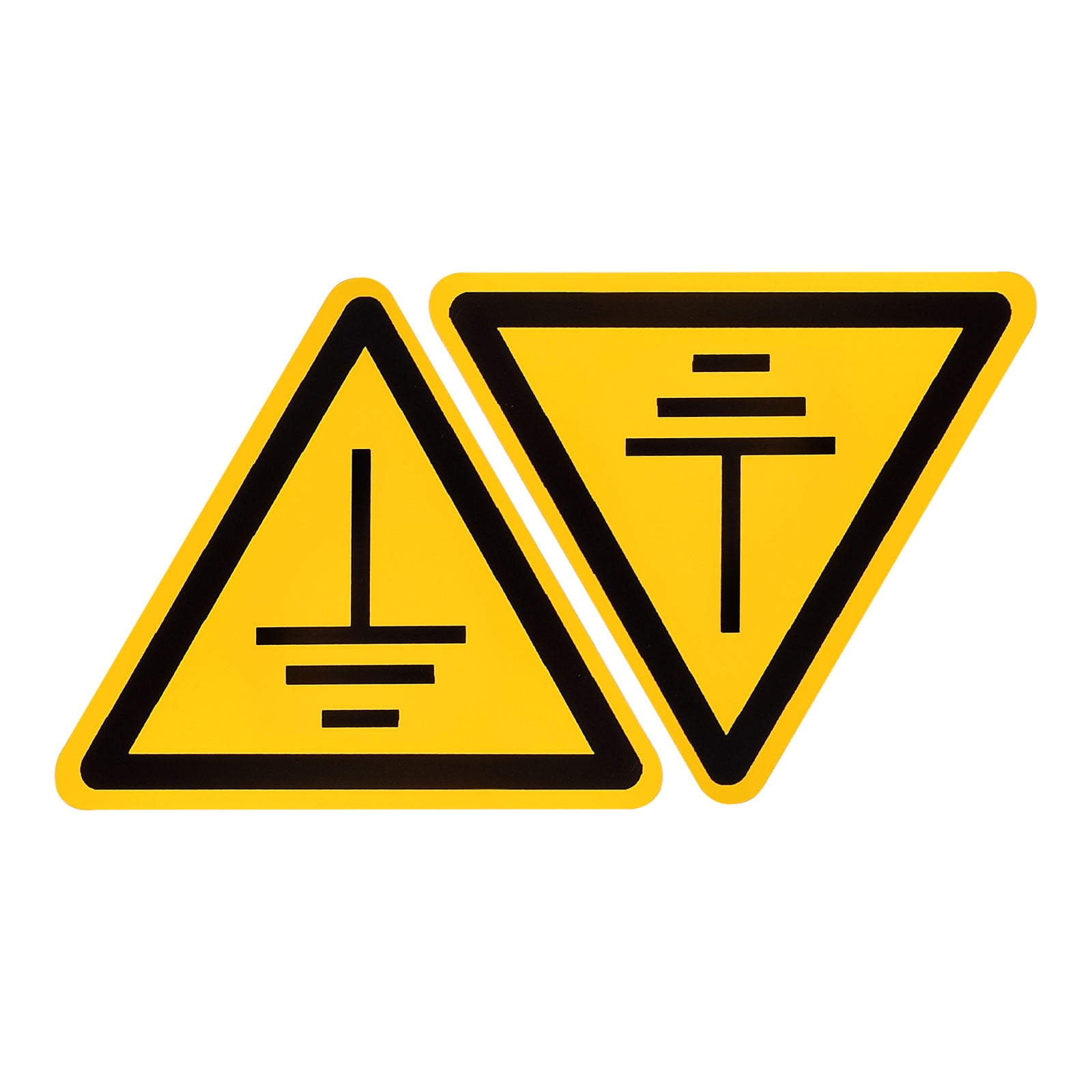 Uxcell Triangle Pay Attention to Grounding Warning Sign Self Adhesive ...