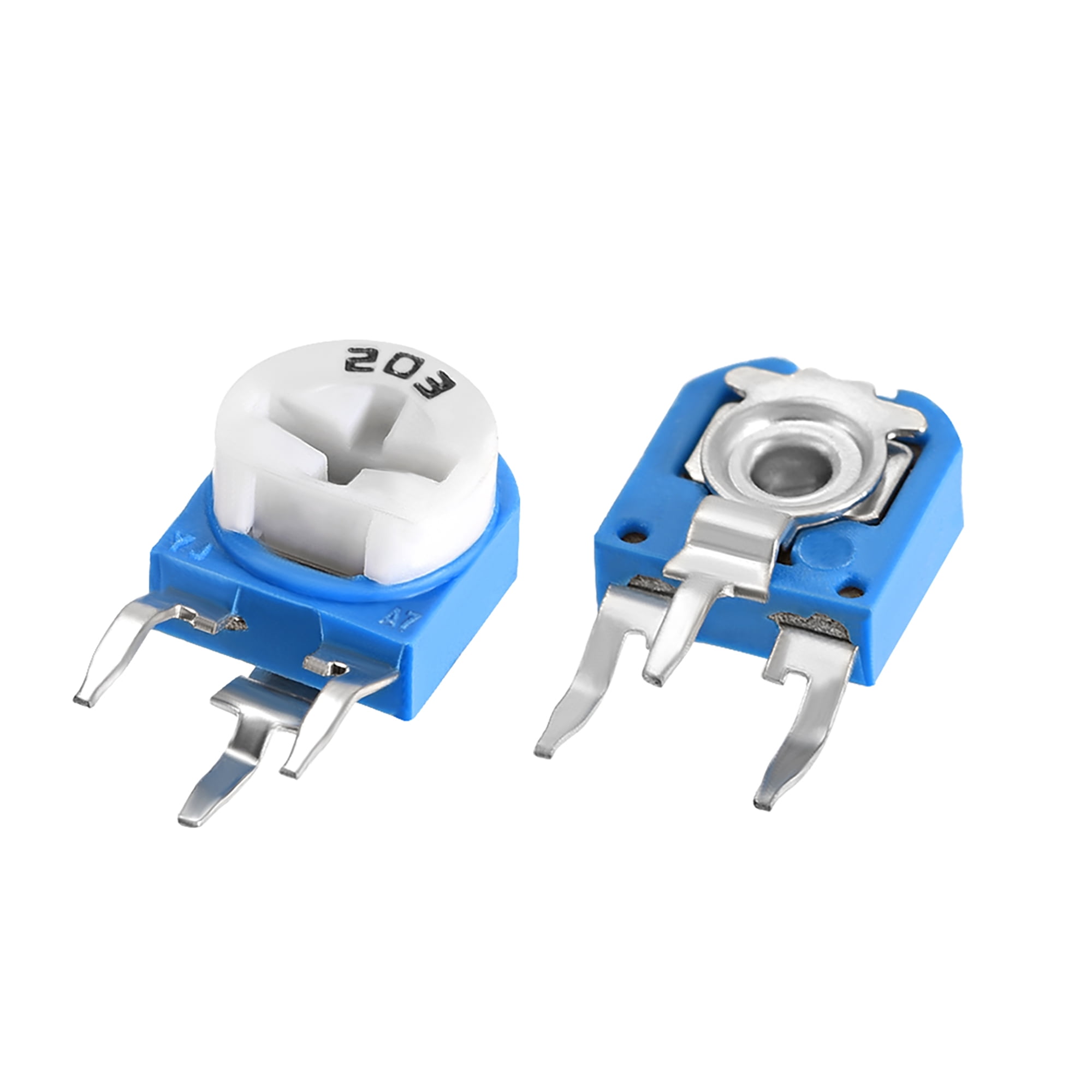 Uxcell Trimmer Potentiometer 20K Ohm Adjustment Horizontal Variable ...