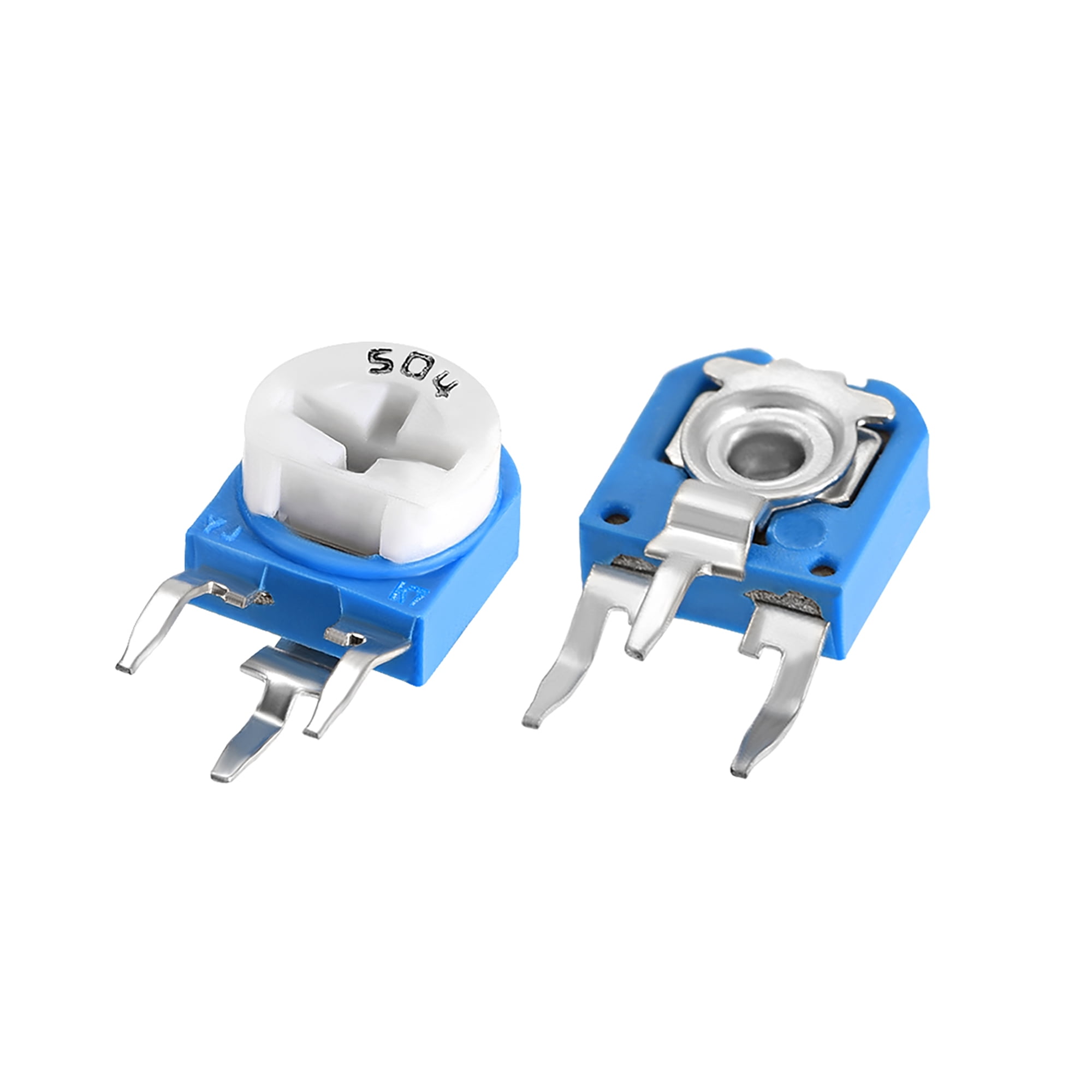 Uxcell Trimmer Potentiometer 500K Ohm Adjustment Horizontal Variable ...