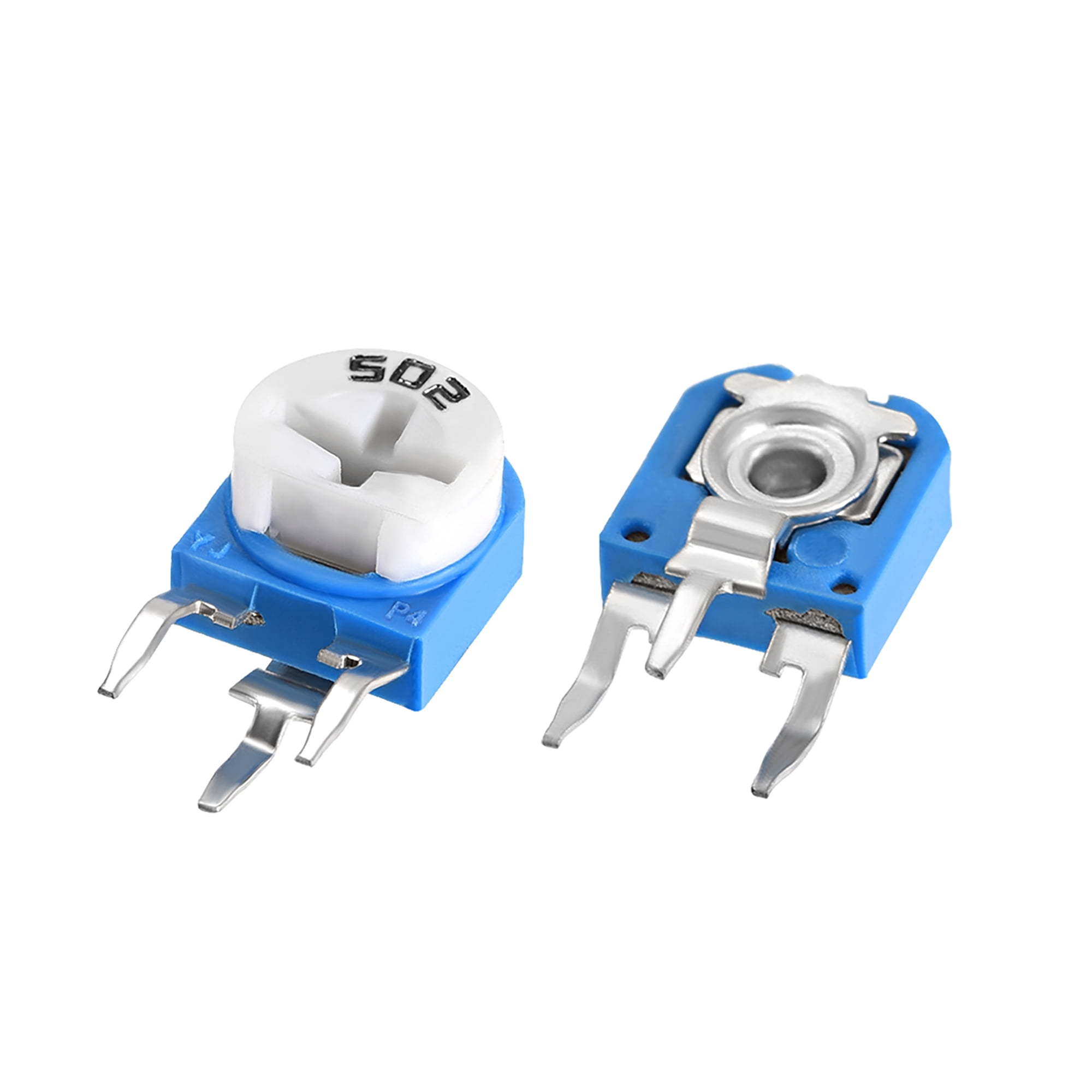Uxcell Trimmer Potentiometer Horizontal Pin 5K Ohm Adjustment Resistors ...