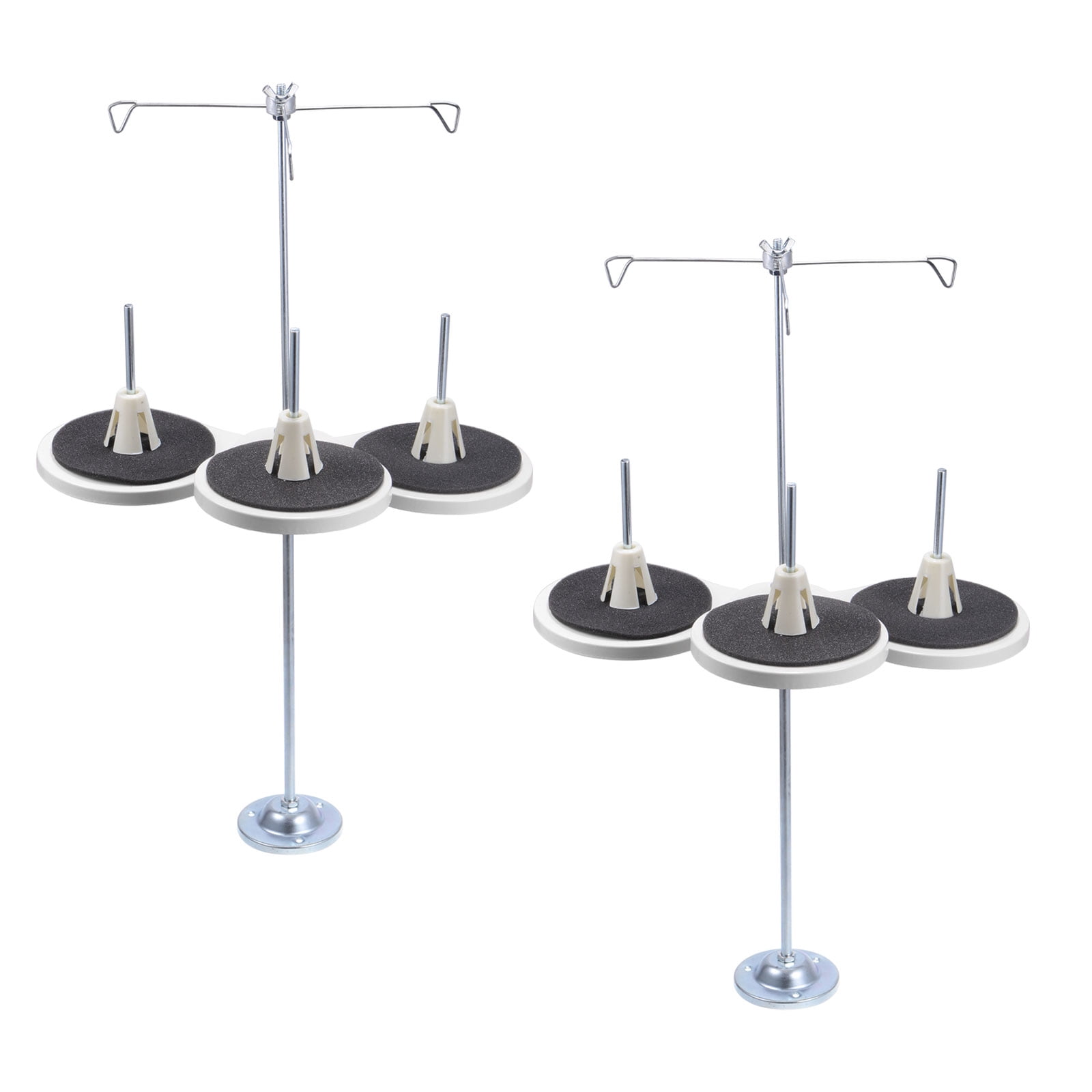 Uxcell Triple Cone Spool Stand Universal Iron 3 Thread Stand 2 Pack ...