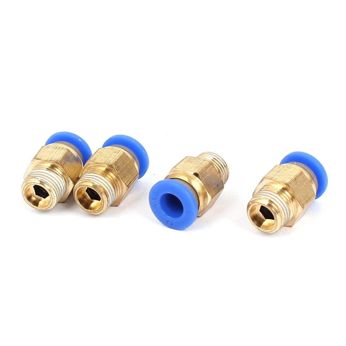 Uxcell Tube OD 6mm x 1/8BSP Pneumatic Straight Connector Quick Release Air Fitting 4Pcs ...