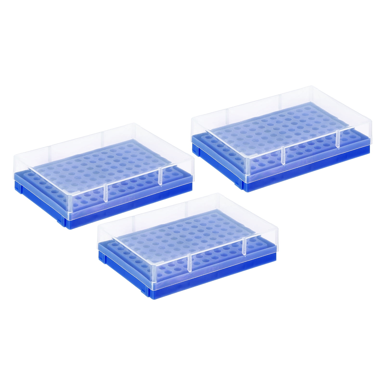 Uxcell Tube Rack, 3Pcs 96 Positions with Cover for 0.2ml, 0.5ml, 1.5ml ...