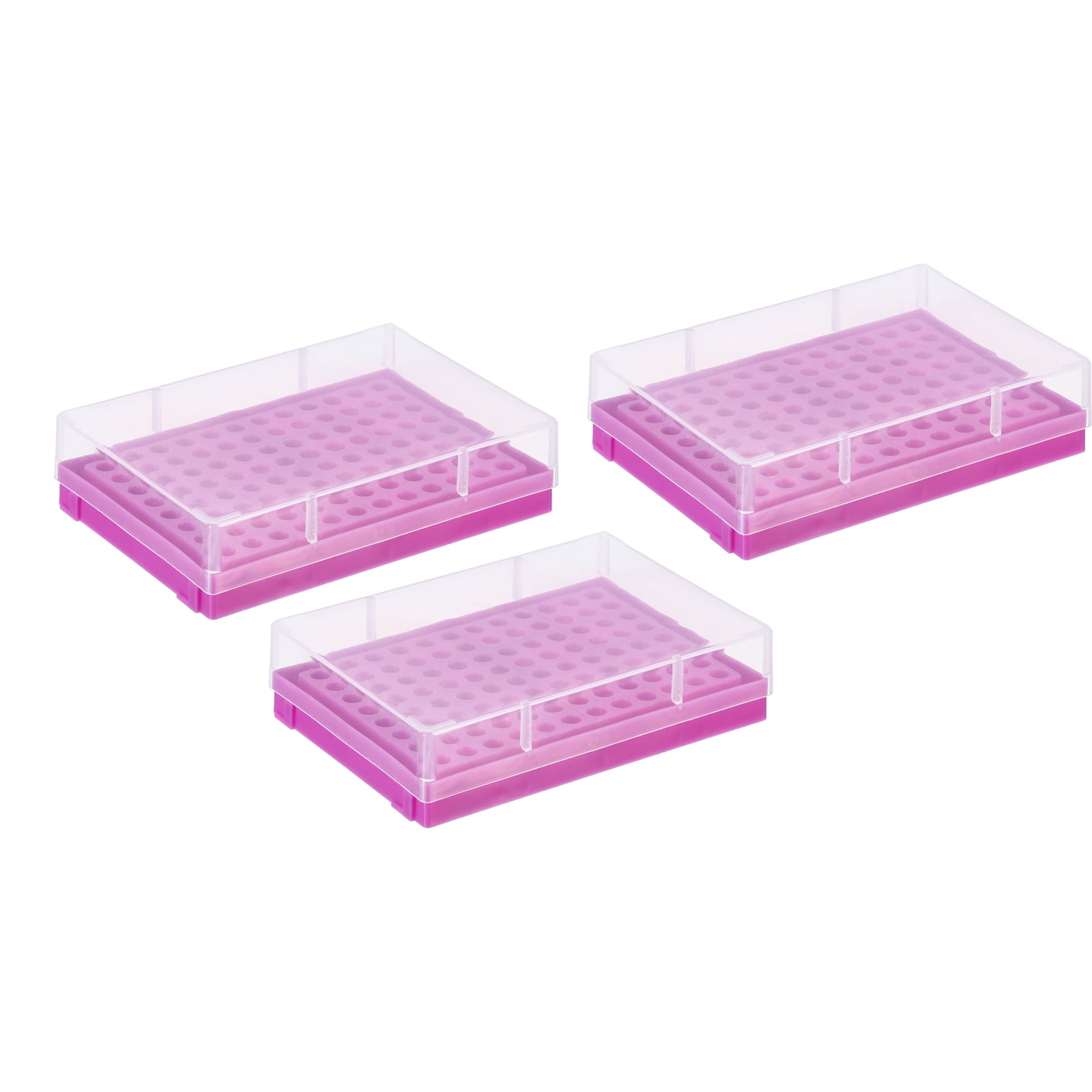 Uxcell Tube Rack,3Pcs 96 Positions with Cover for 0.2ml,0.5ml,1.5ml,2ml ...